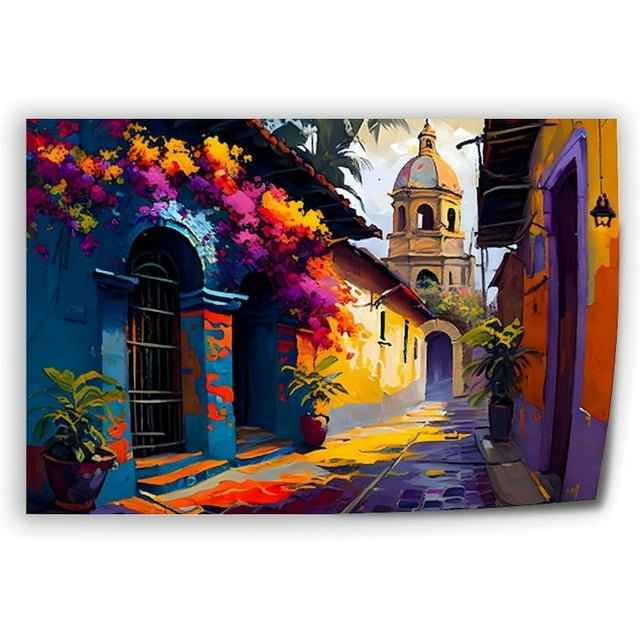 ASPORIC Oaxaca Oil Painting Poster Oaxaca Art Print, Mexican Rural ...