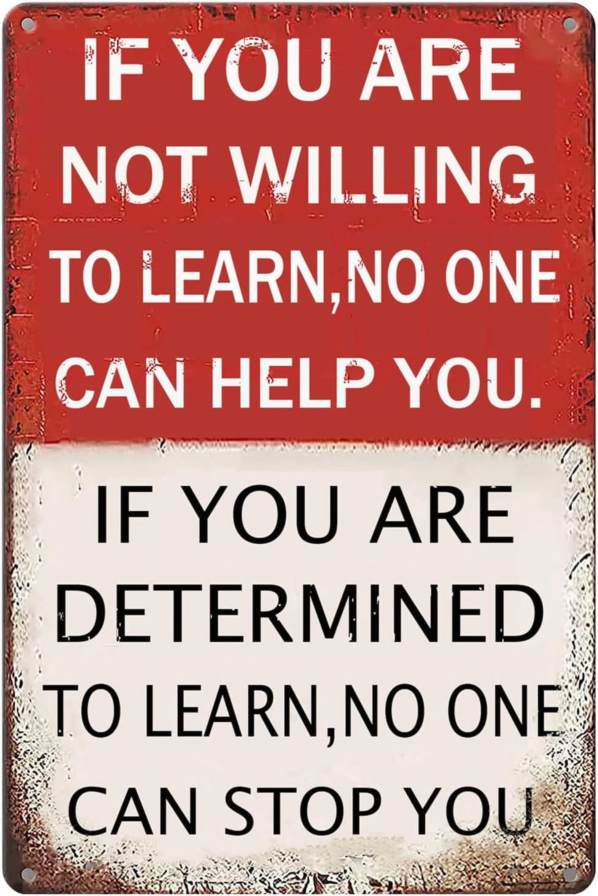 ASPORIC Office Decor Metal Signs Motivational Poster Tin Sign Inspirational Wall Art Home Funny ...