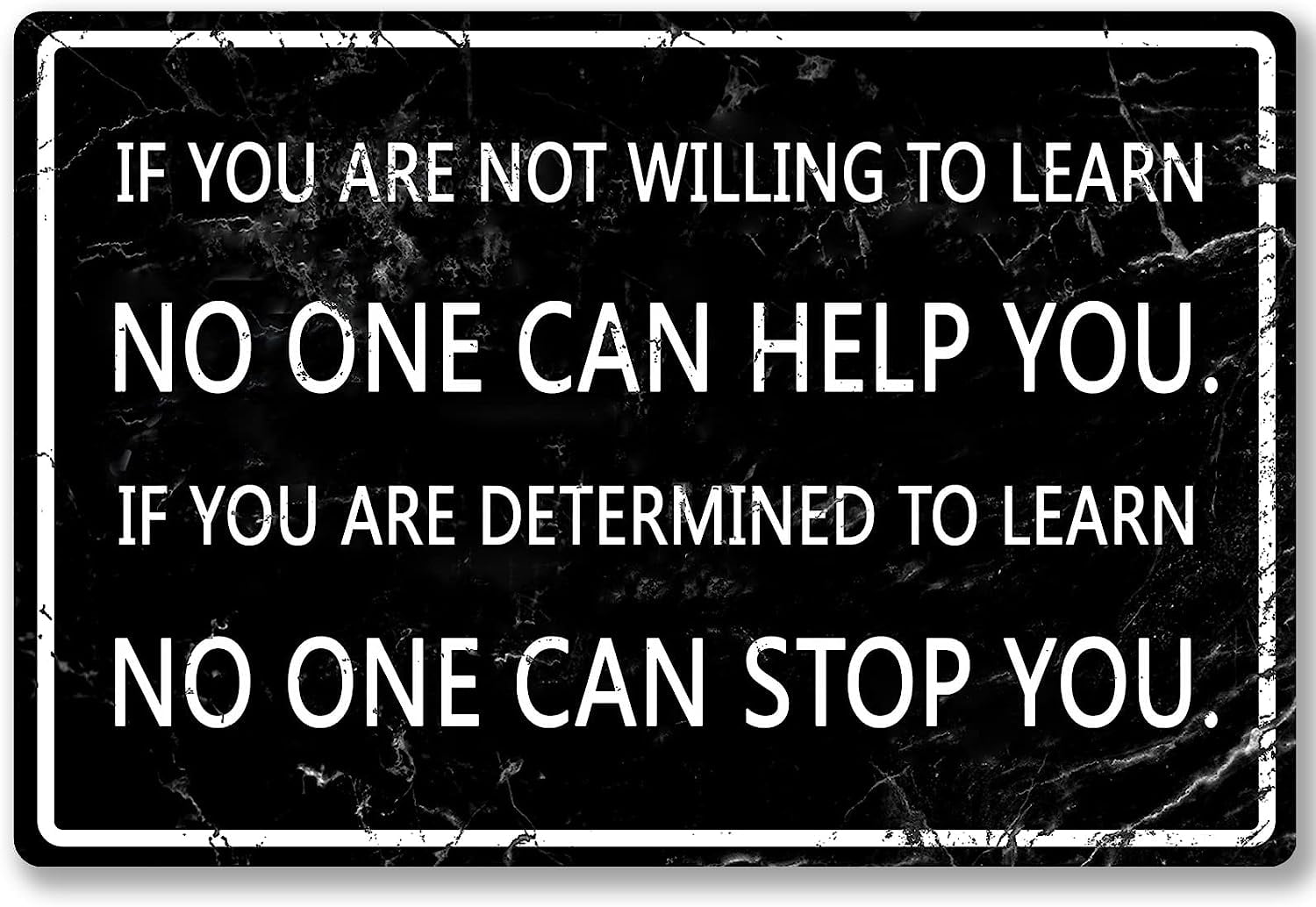 ASPORIC Office Metal Tin Sign Motivational Wall Art Decor Motivational Metal Tin SignsIf You Are ...