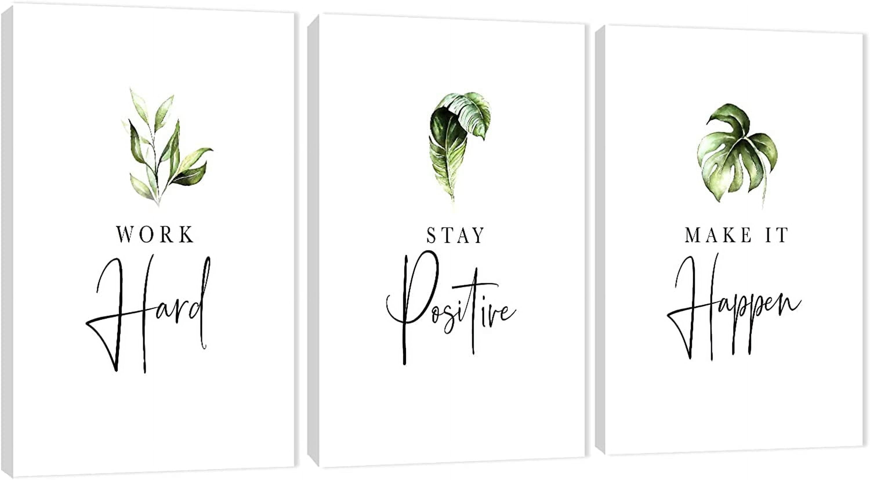ASPORIC Office Wall Art-3 Panel Motivational Wall Art, Inspirational ...