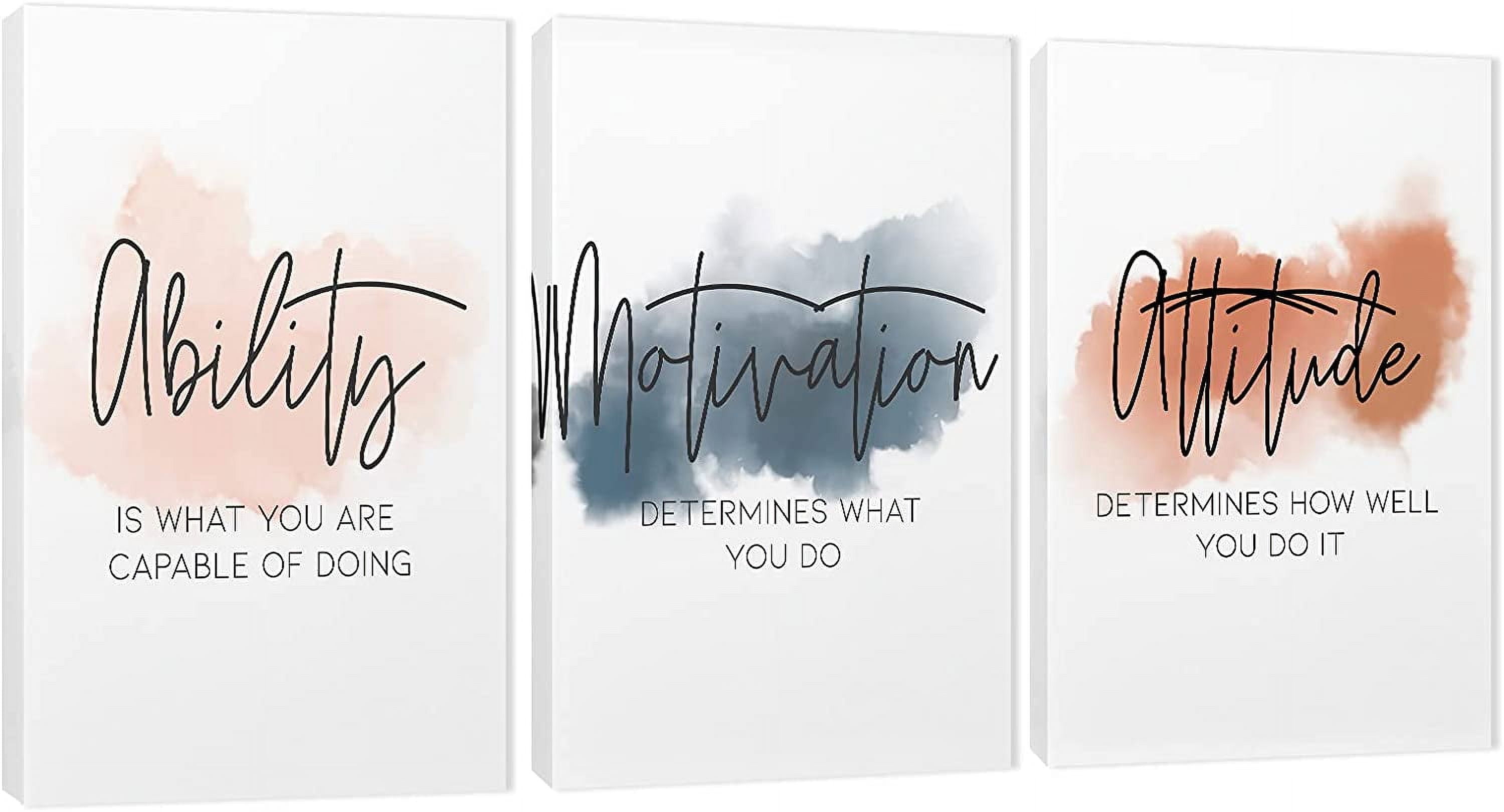 ASPORIC Office Wall Art-3 Panel Motivational Wall Art, Inspirational ...