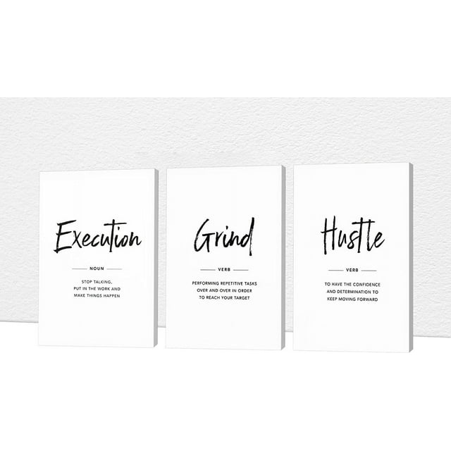 ASPORIC Office Wall Art - 3 Panel Motivational Wall Art, Inspirational ...