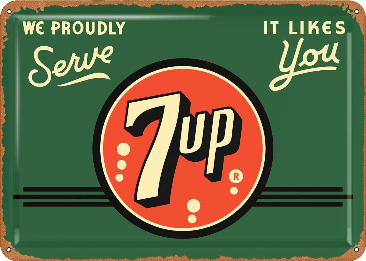 ASPORIC Old 7up Sign 6 - Retro Metal Tin Sign Vintage Plaque Poster for ...