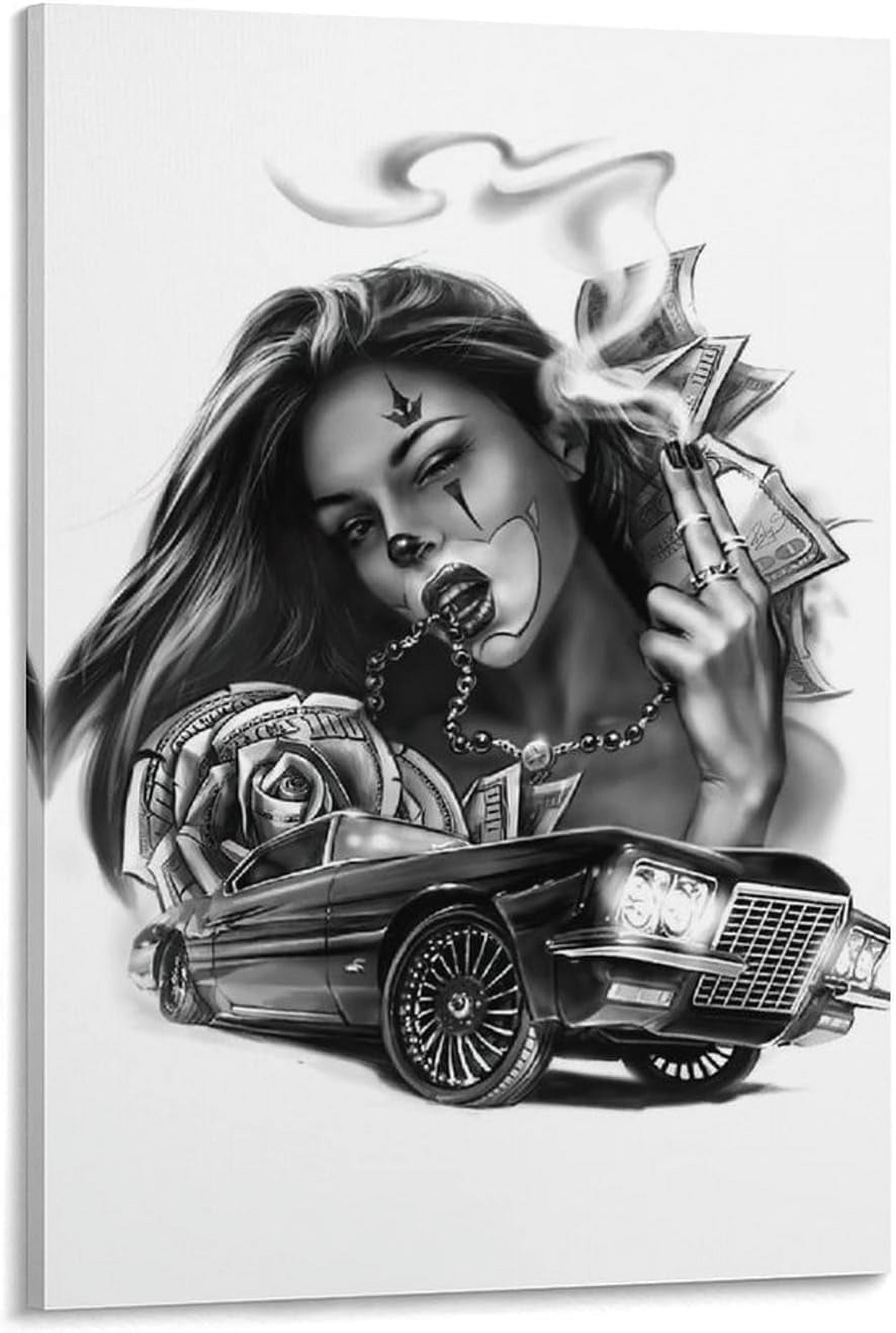 ASPORIC Old School Lowrider Art Poster Canvas Painting Wall Art Living ...