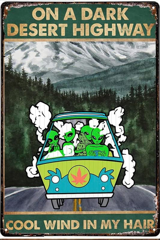 ASPORIC On A Dark Desert Highway Cool Wind In My Hair Metal Tin ...