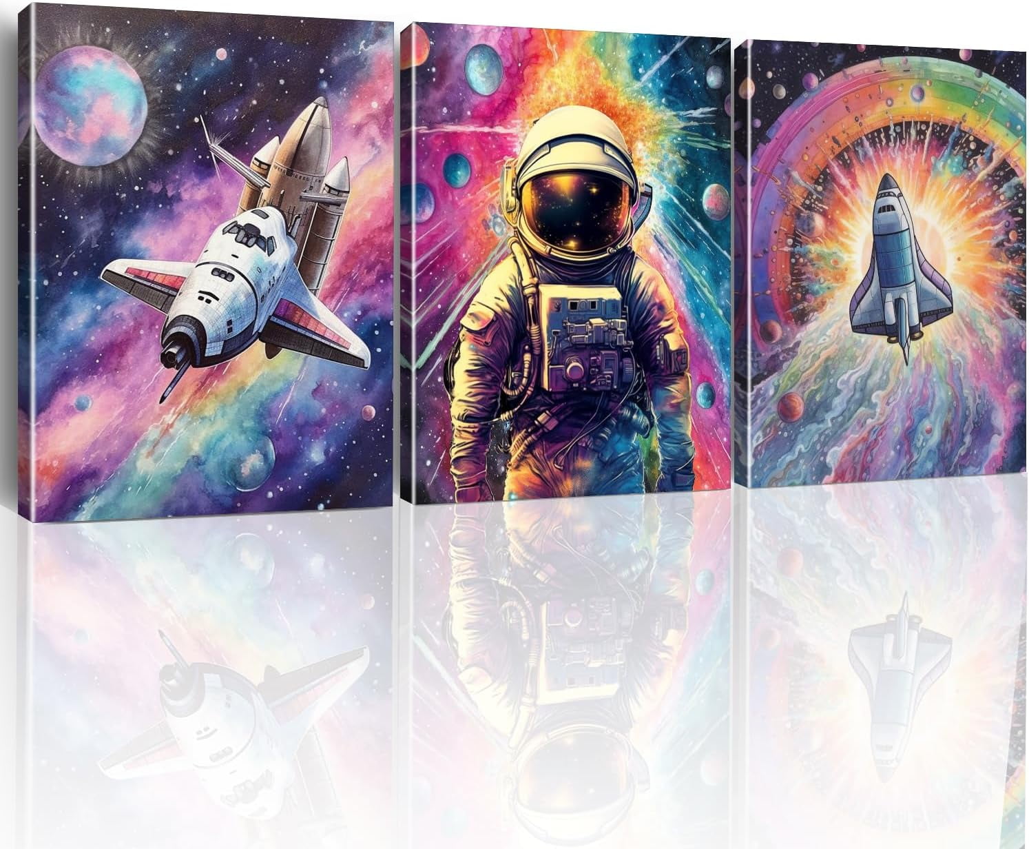 ASPORIC Outer Space Room Decor Space Decor for Boys Room Space Shuttle ...