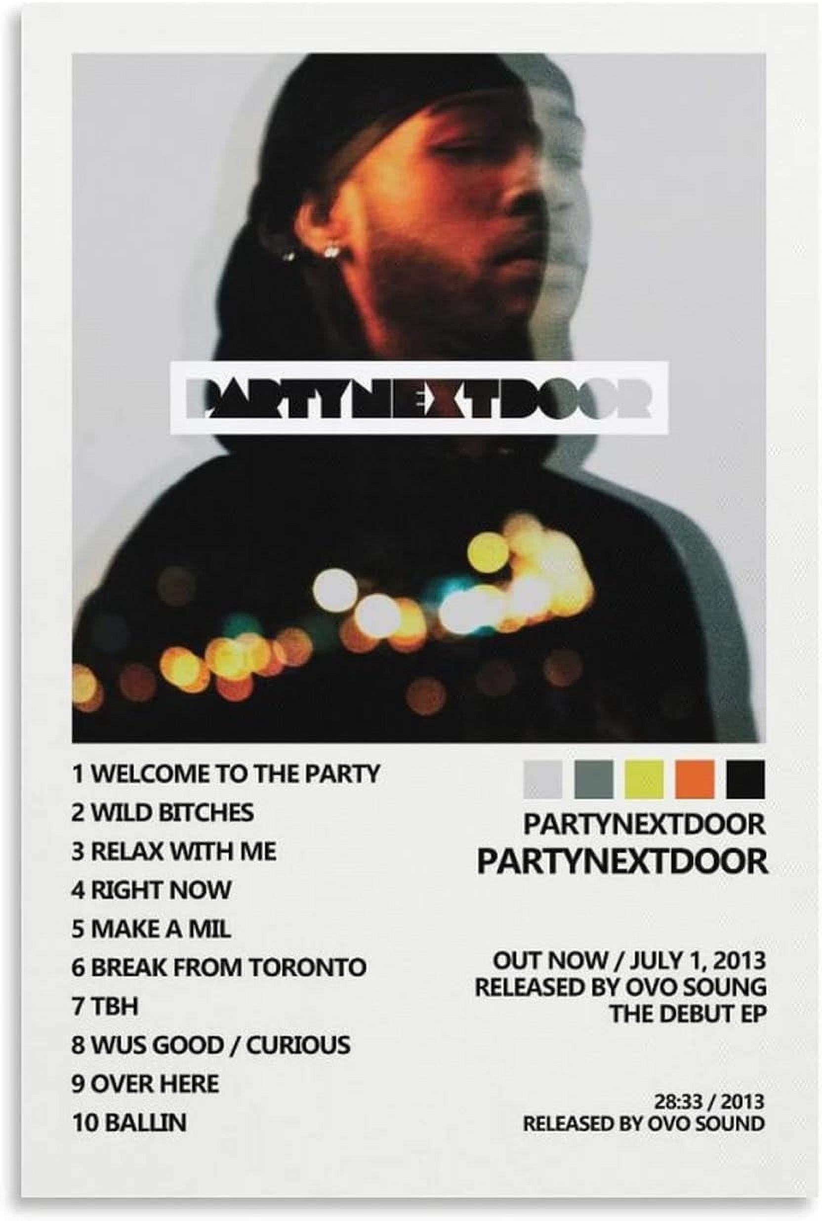 ASPORIC Partynextdoor Posters Party Next Door Poster Album Cover Poster ...