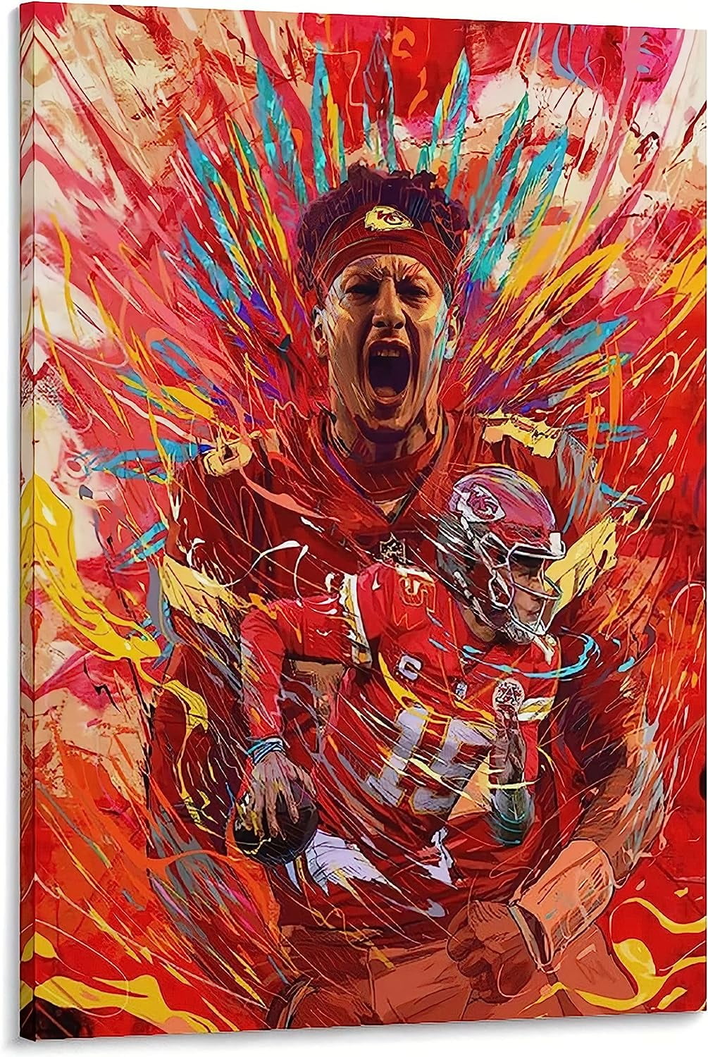ASPORIC Patrick Mahomes Poster Football Star Sports Poster Poster ...