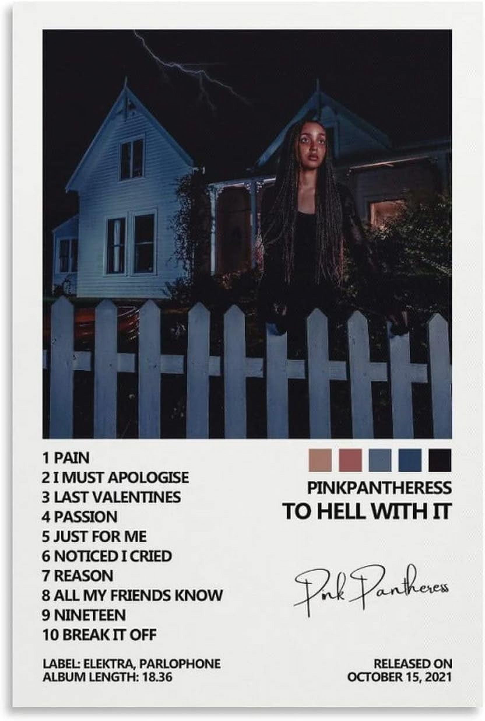 ASPORIC Pinkpantheress Poster to Hell with It Album Cover Poster for ...