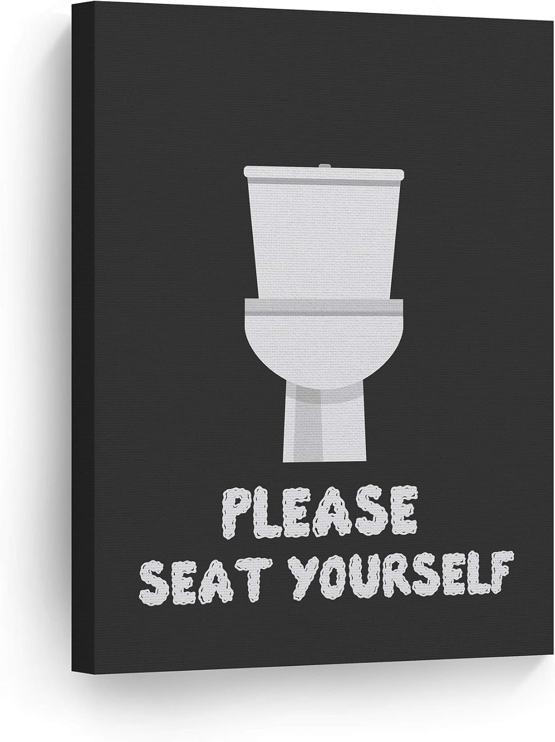 ASPORIC Please Seat Yourself Funny Quote Saying Decor Canvas Print ...