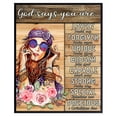 ASPORIC Positive Affirmations Bible Verses Decor - Boho Hippie Wall Art ...