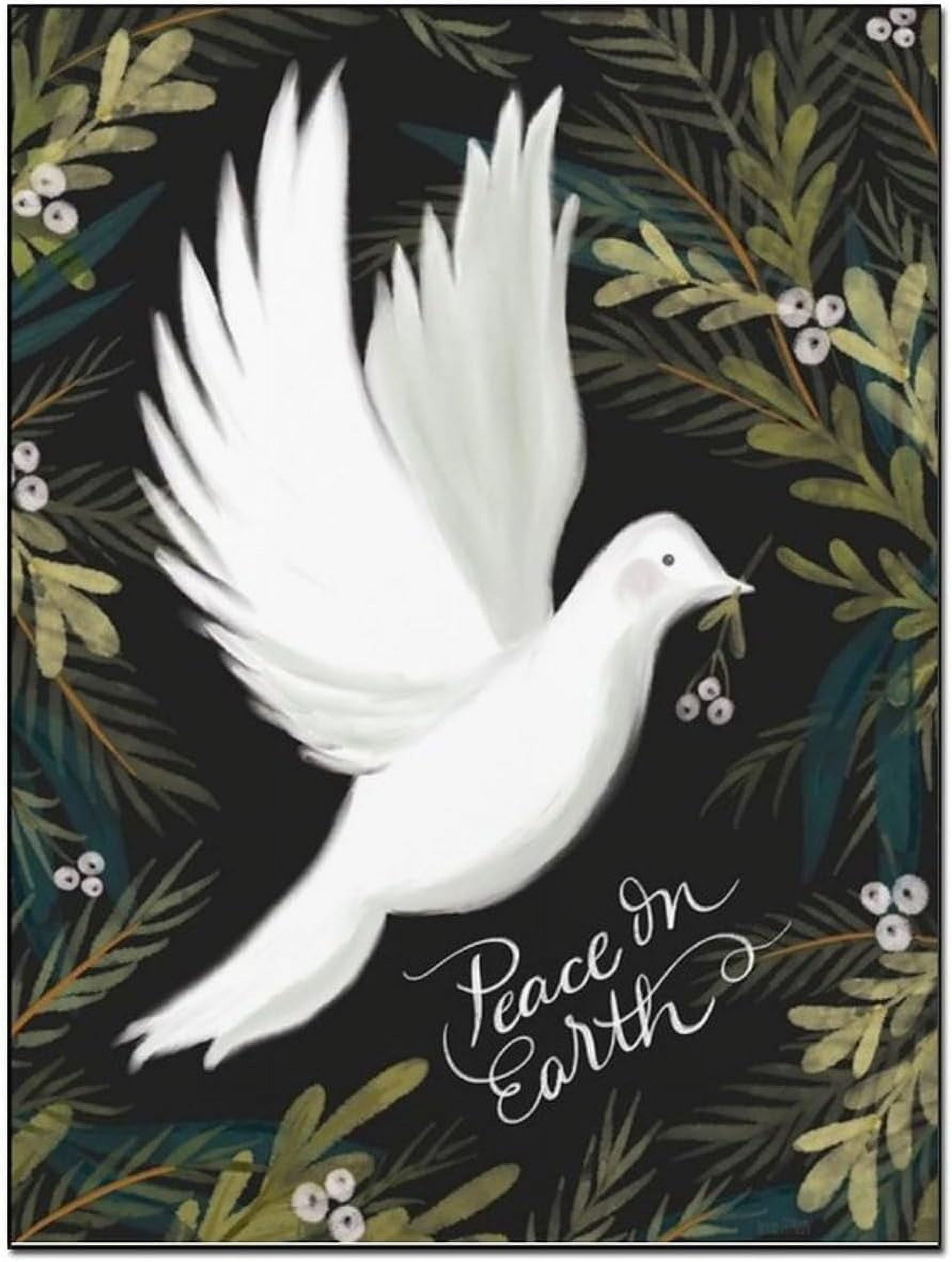 ASPORIC Posters Dove of Peace on Earth Picture Christmas Poster White ...