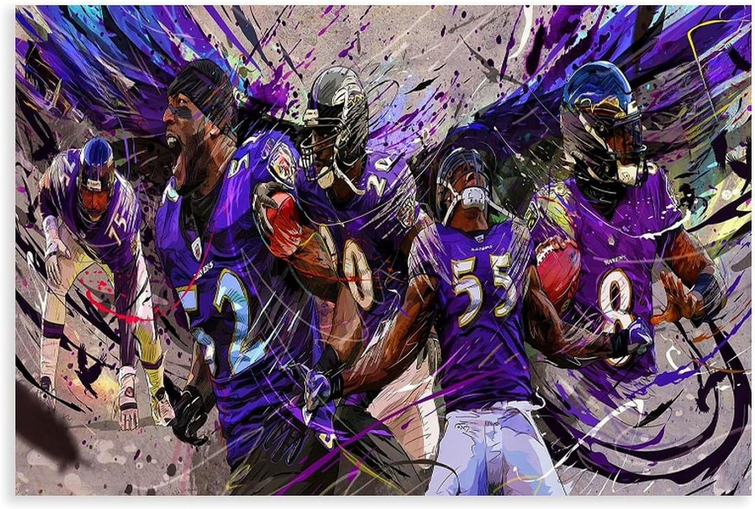 ASPORIC Ray Lewis Ed Reed Canvas Poster Wall Art Decor Print Picture ...