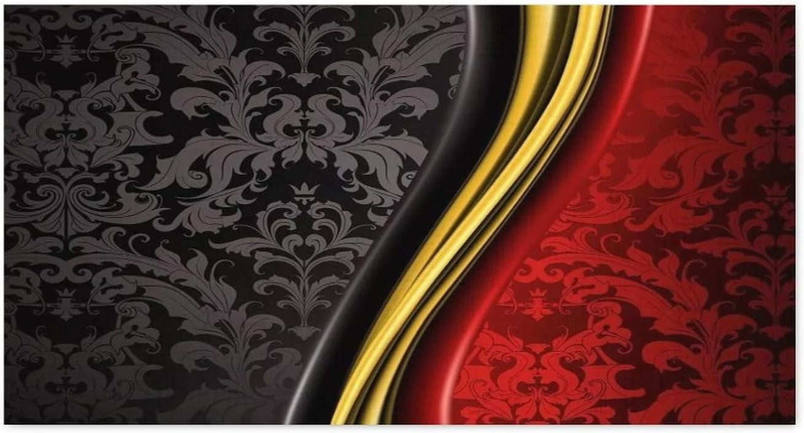 ASPORIC Red and Black and Gold Wallpaper Designs Wall Art Decor Canvas ...