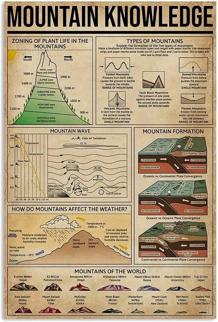 ASPORIC Retro Knowledge Art Poster Prints 7 (Piano Knowledge Vertical ...