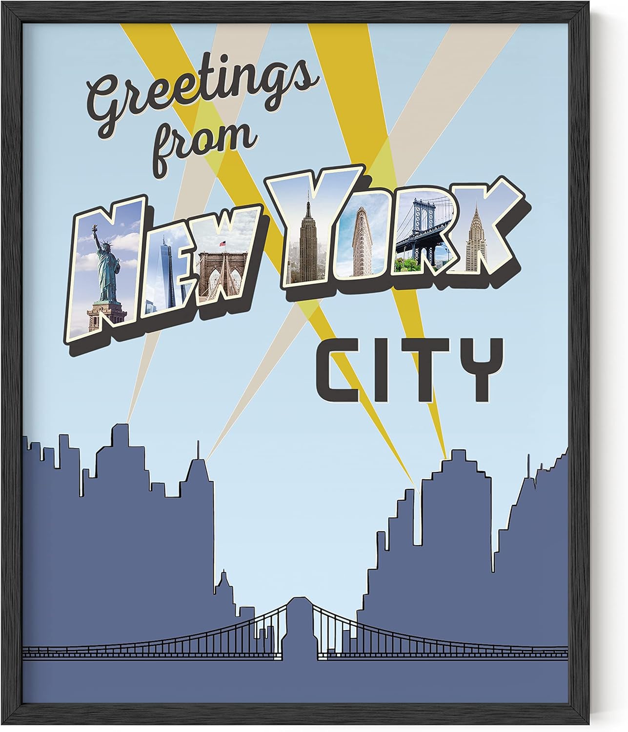 ASPORIC Retro Posters Blue Sky Poster Wall Prints for Bedroom Aesthetic ...