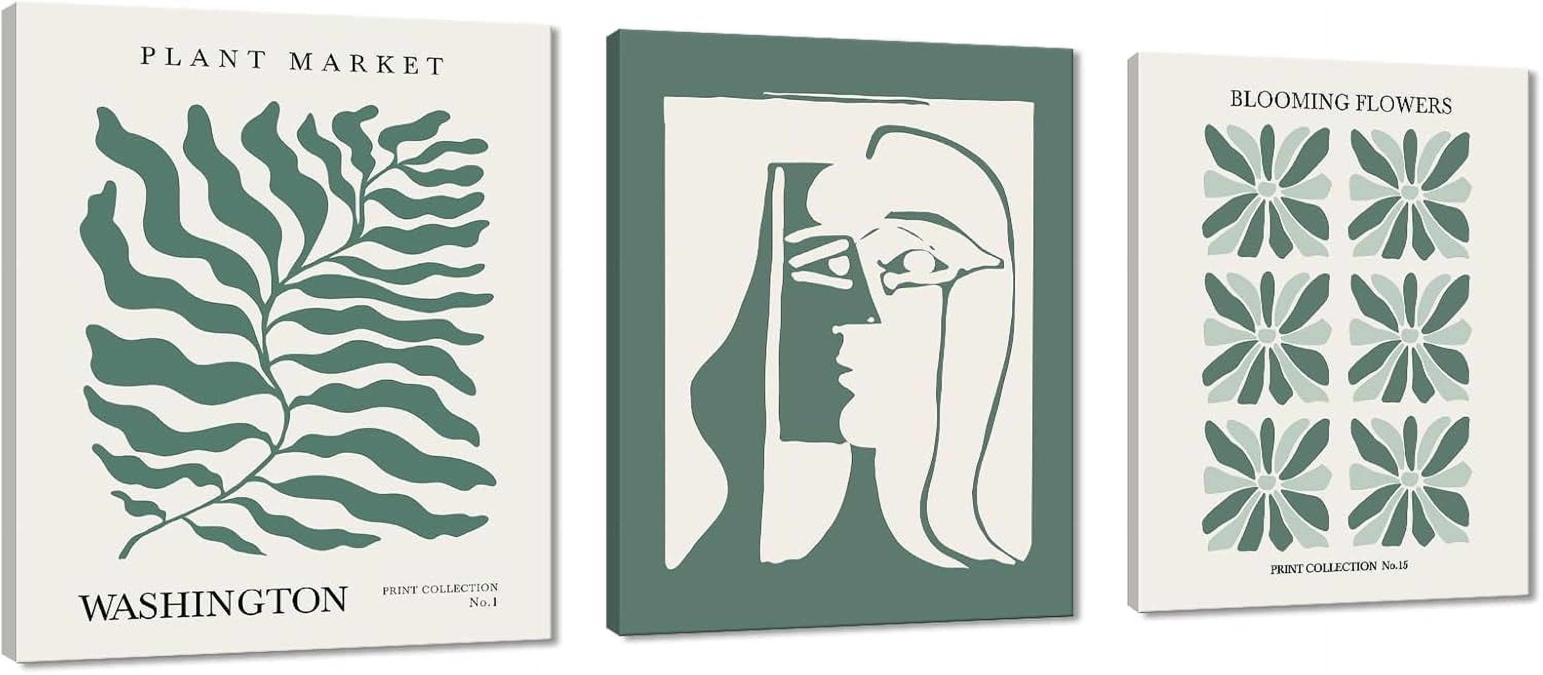 Akania Sage Green Boho Wall Art Prints Set of 3 Minimalist Neutral ...