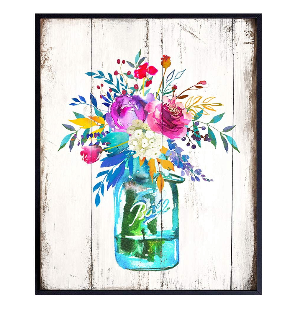 ASPORIC Shabby Chic Wall Decor Photo Poster, Rustic Home Decor ...