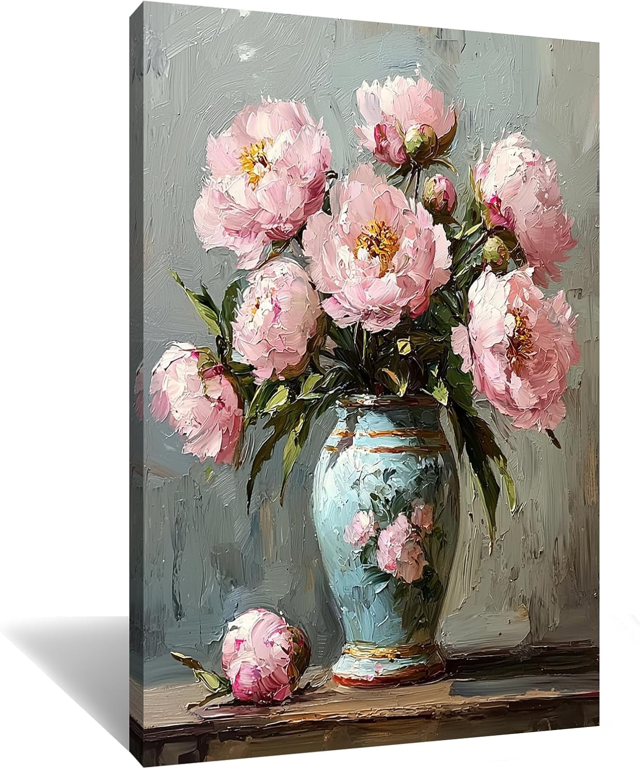 ASPORIC Shark Wall Art Blue Painting Shark Catching Fish Picture Print ...