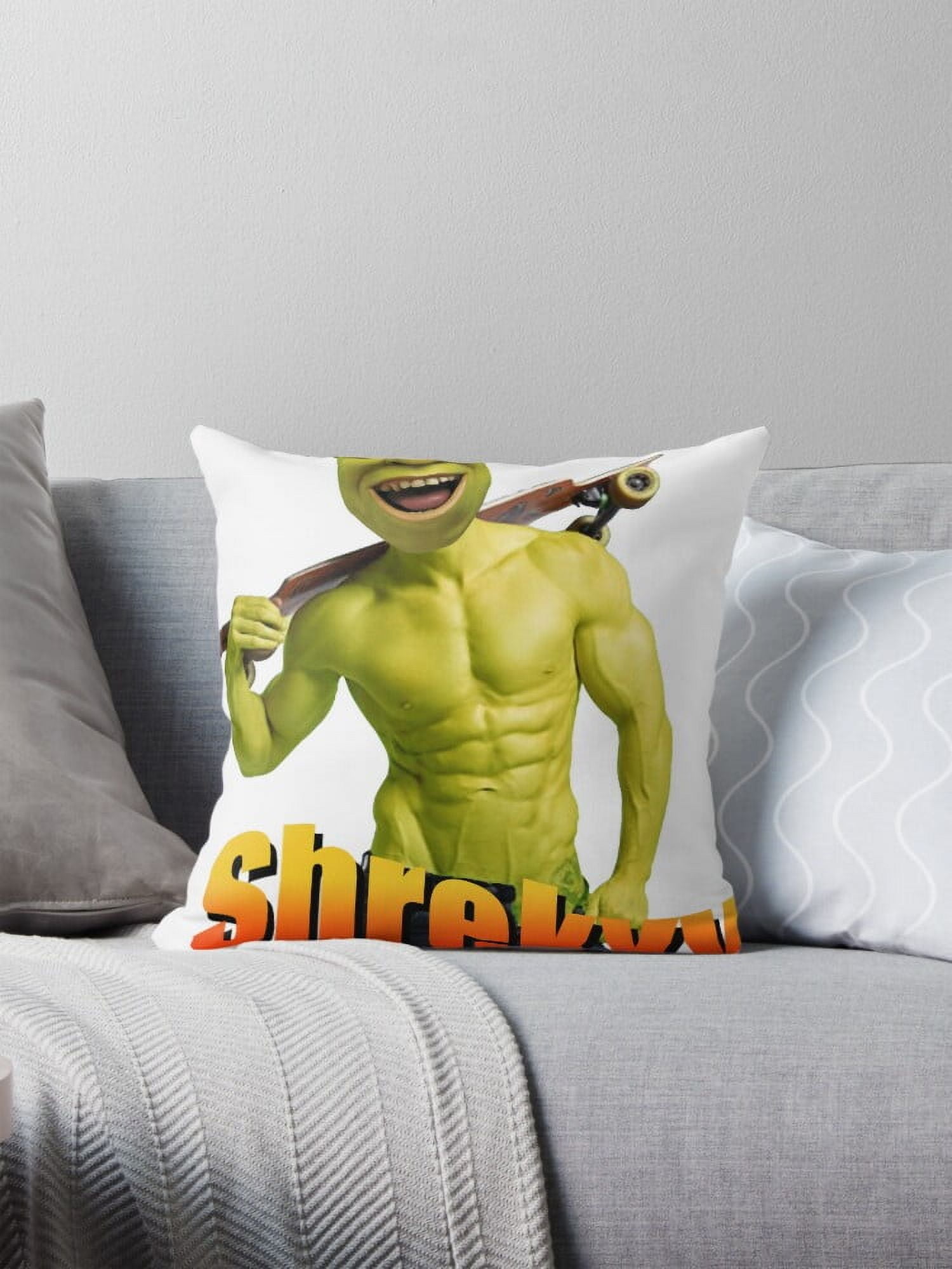ASPORIC Shrekxy-Shrek-Cursed-Meme Throw Pillow Covers 1 Pack Farmhouse Home Decor Sofa ...