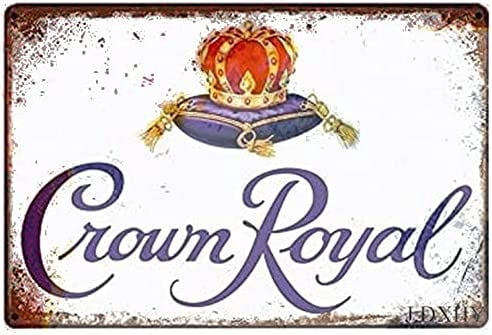 ASPORIC Signs for Home Decor 2Pack Crown Royal Tin Metal Sign Antique ...