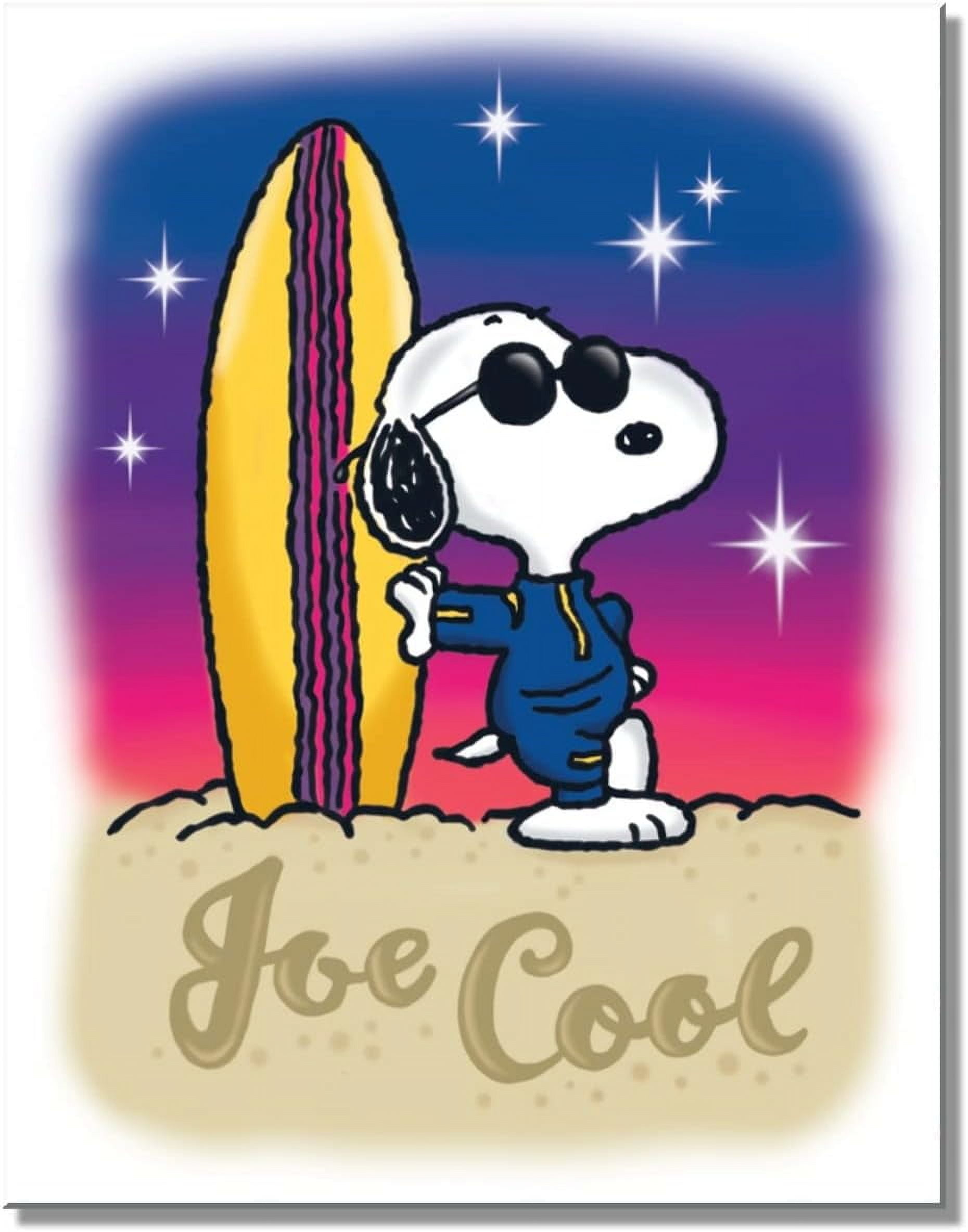 ASPORIC Snoopy Joe Cool Tin Sign - Nostalgic Vintage Metal Wall Decor ...