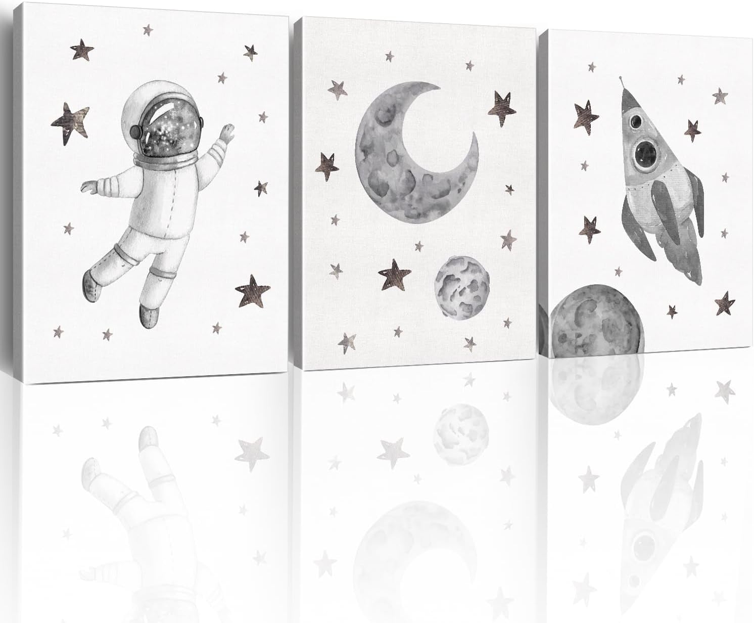 ASPORIC Space Decor Posters, Set of 3 (12x15 Inches), Outer Space Room ...
