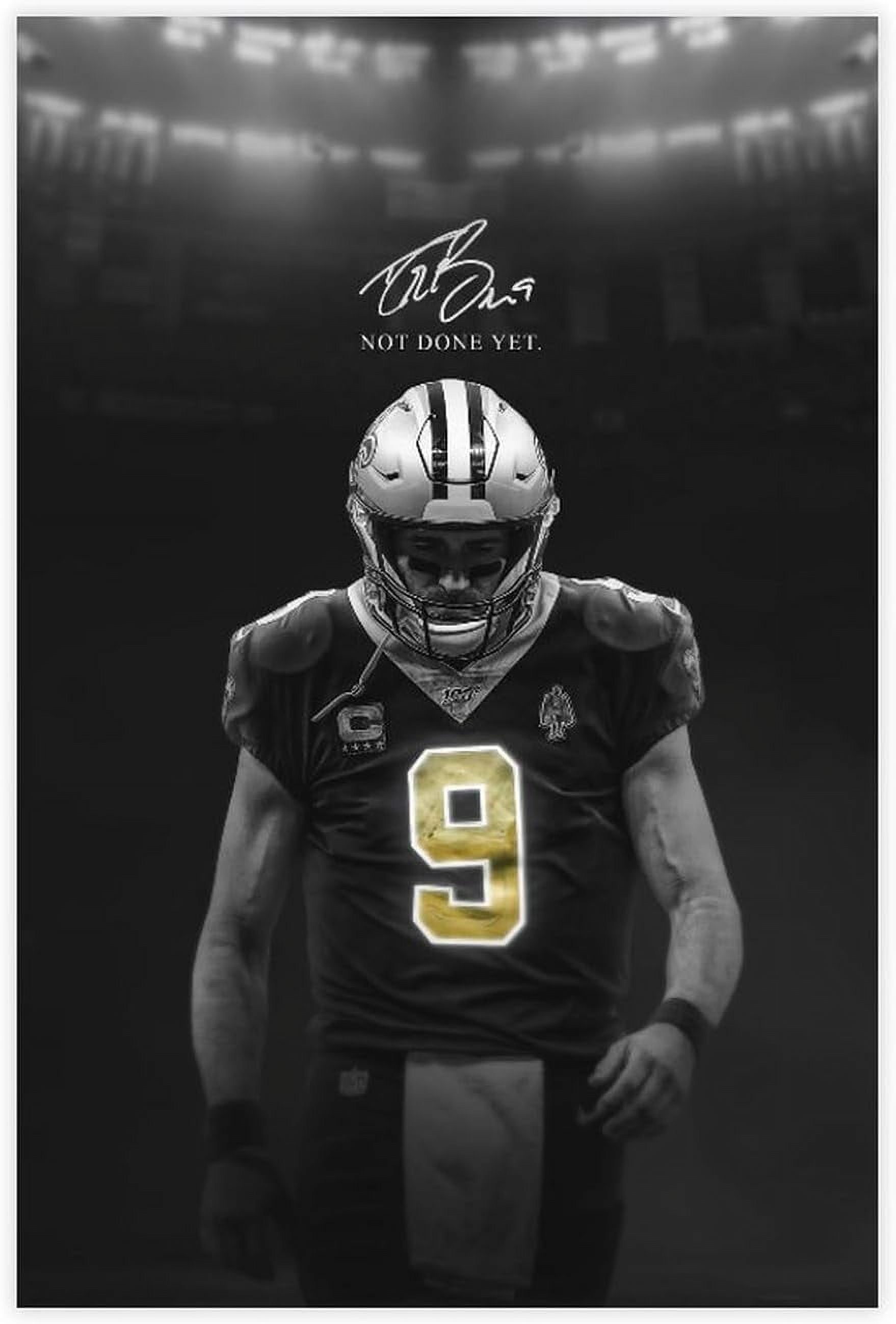 ASPORIC Sports Poster Drew Brees Canvas Poster (Unframed 10x8 inches ...