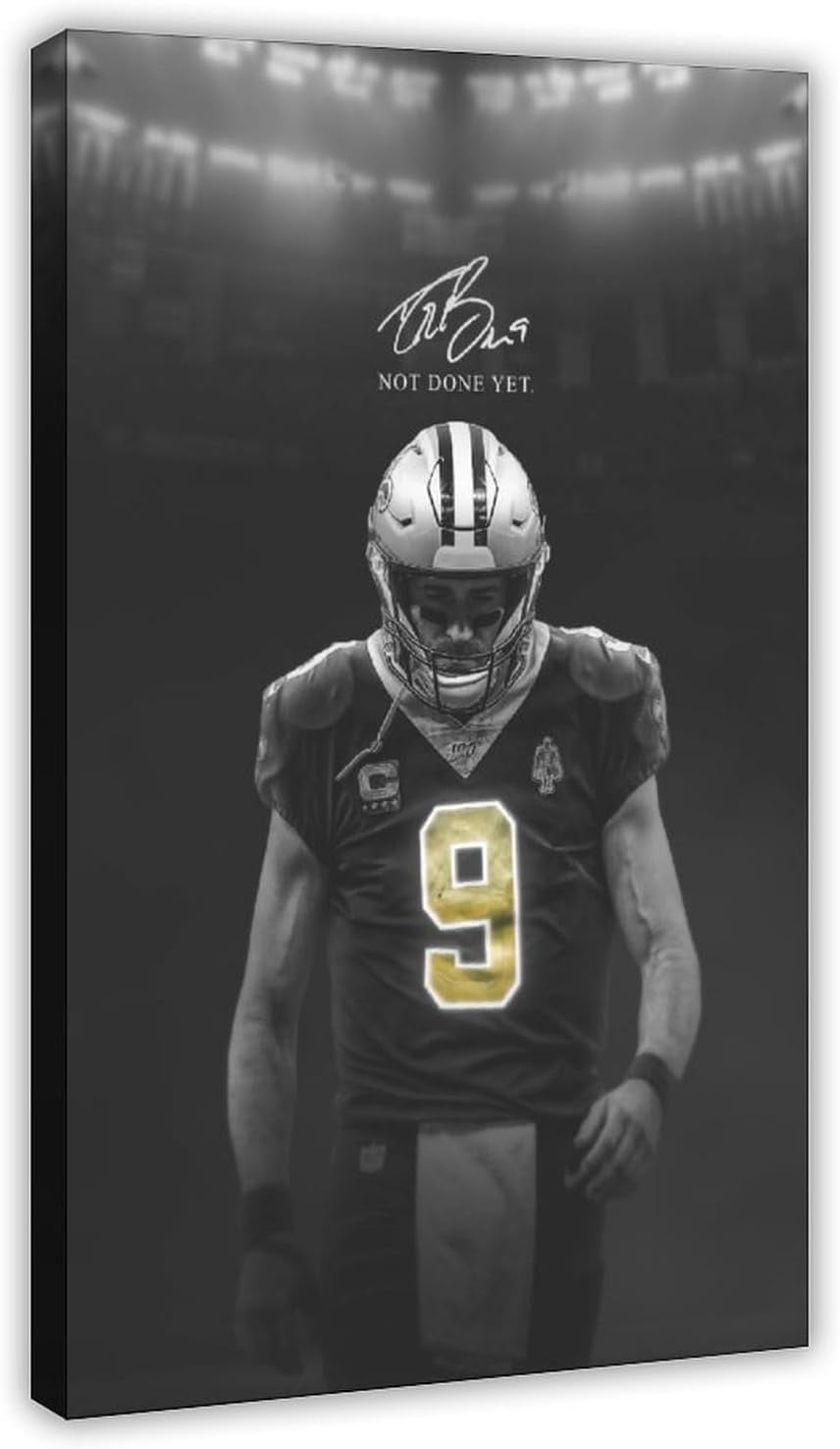 ASPORIC Sports Poster Drew Brees Canvas Poster (Unframed 18x12 inches ...