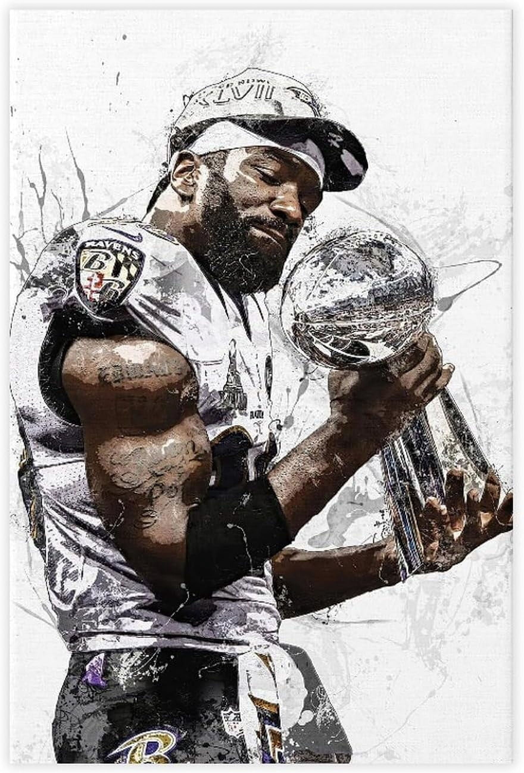 ASPORIC Sports Poster Ed Reed Canvas Poster (Unframed 18x12 inches ...