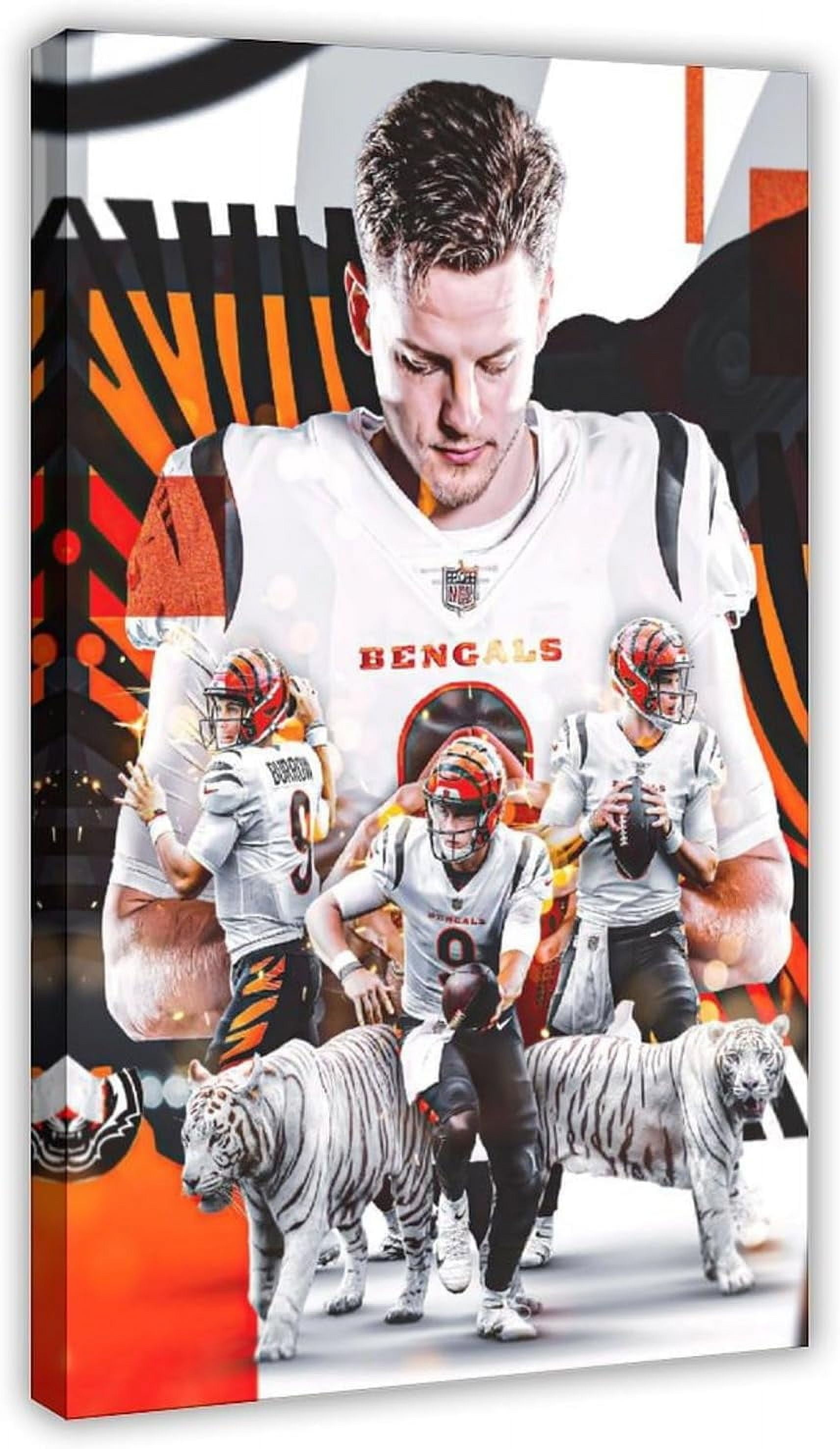 ASPORIC Sports Star Poster Joe Burrow 1 Canvas Poster (Unframed 16x12 ...
