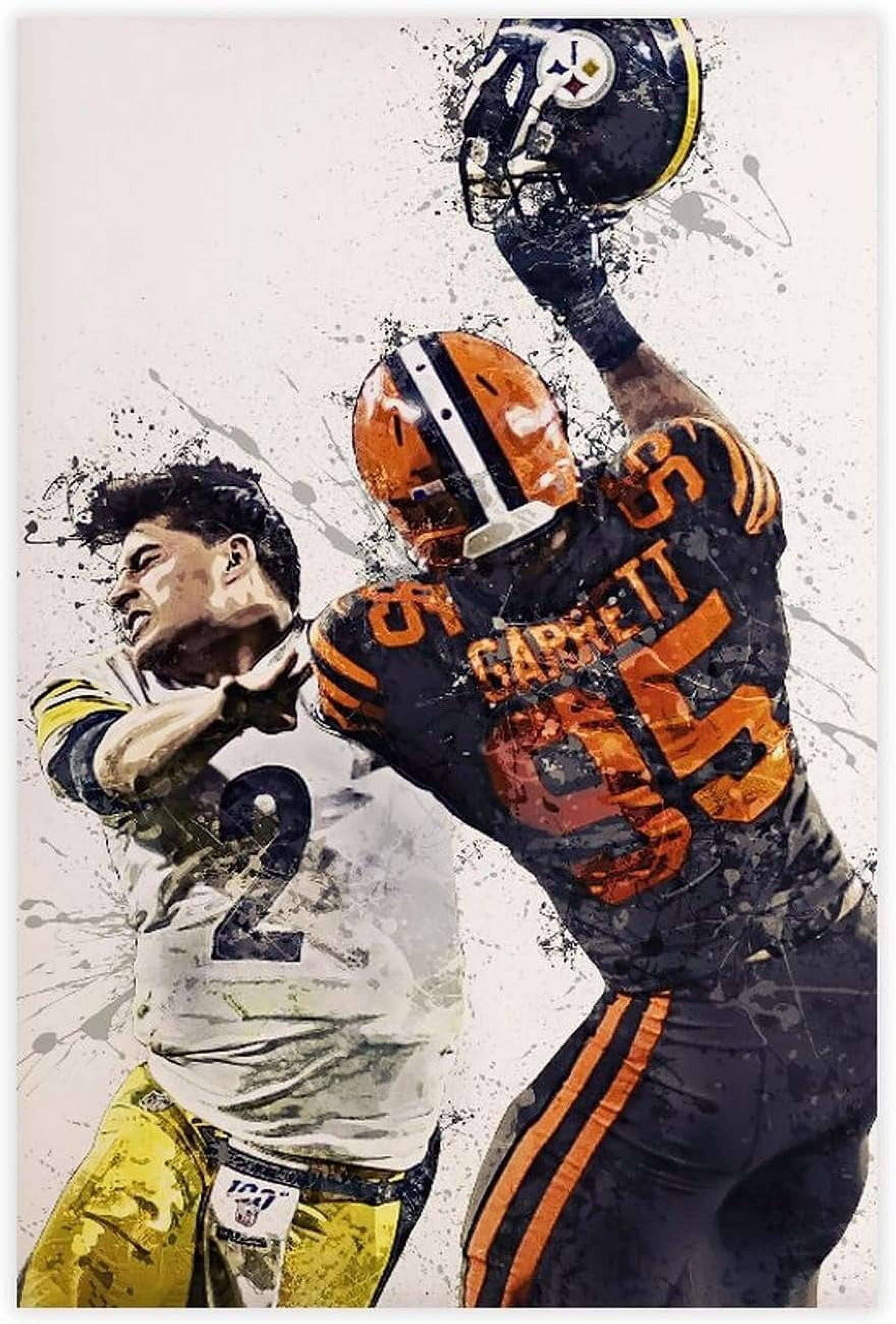 ASPORIC Sports Star Poster Myles Garrett Canvas Poster (Unframed 18x12 ...