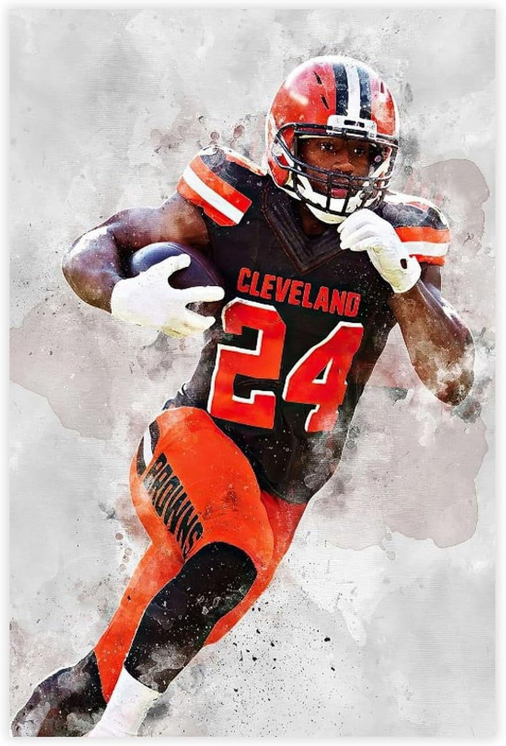 ASPORIC Sports Star Poster Nick Chubb Canvas Poster (Unframed 24x20 ...