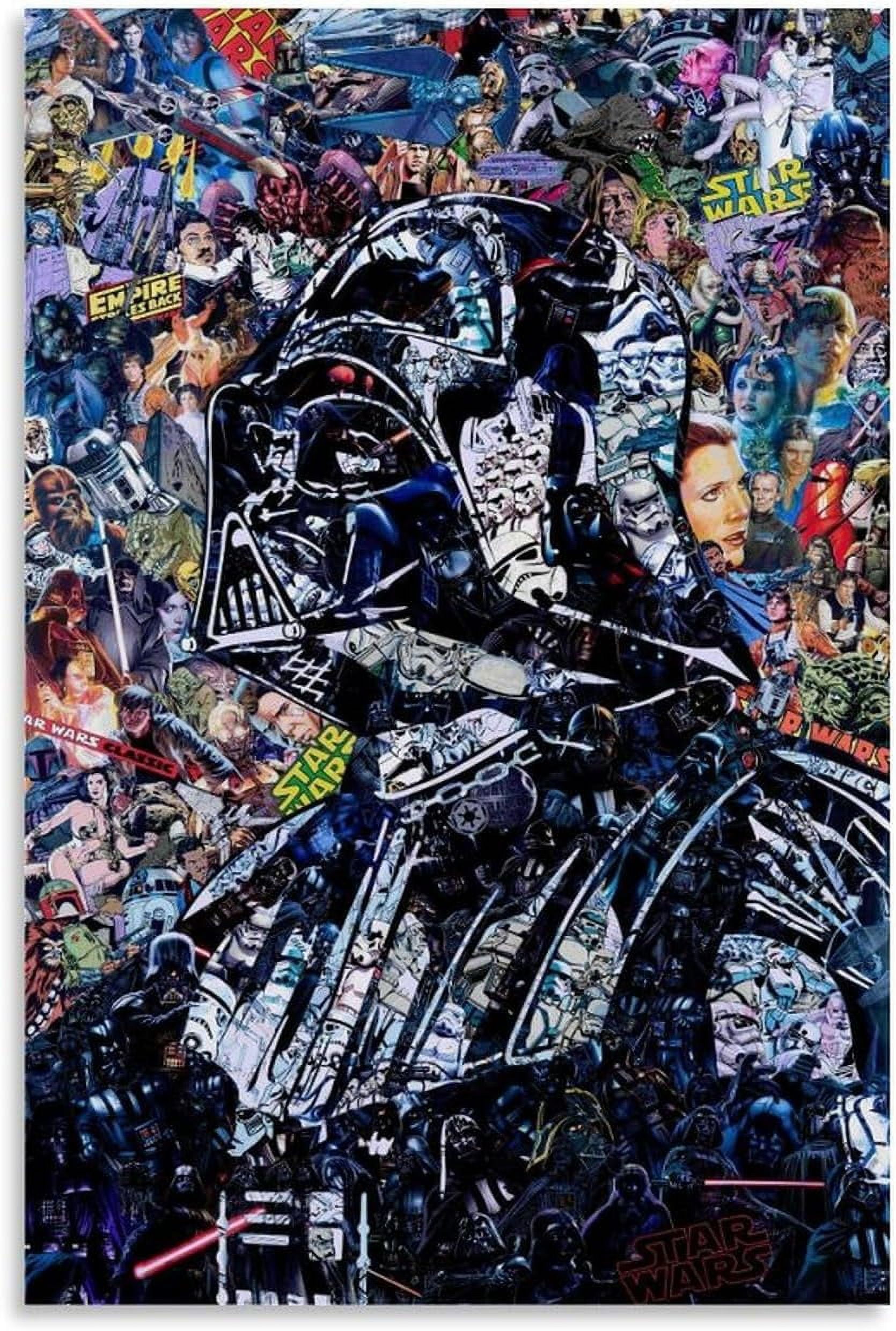 ASPORIC Star Movie War Poster Darth Vader Poster Canvas 90s Wall Art ...