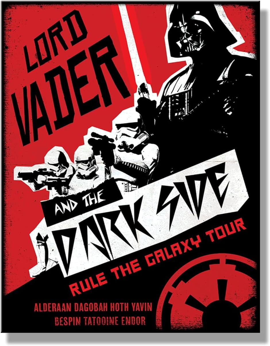ASPORIC Star Wars Lord Vader Tin Sign - Star Wars Décor - Nostalgic ...
