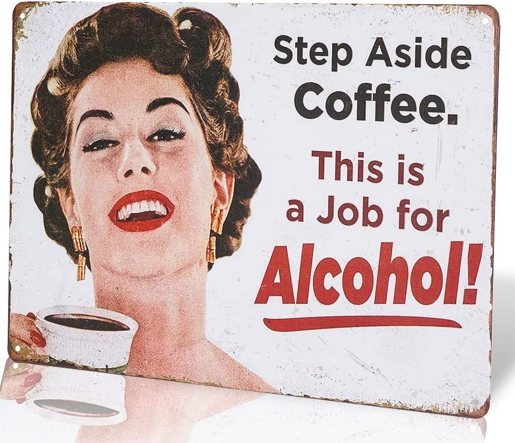 ASPORIC - Step Aside Coffee Vintage Retro Tin Sign Funny Humour 50's ...