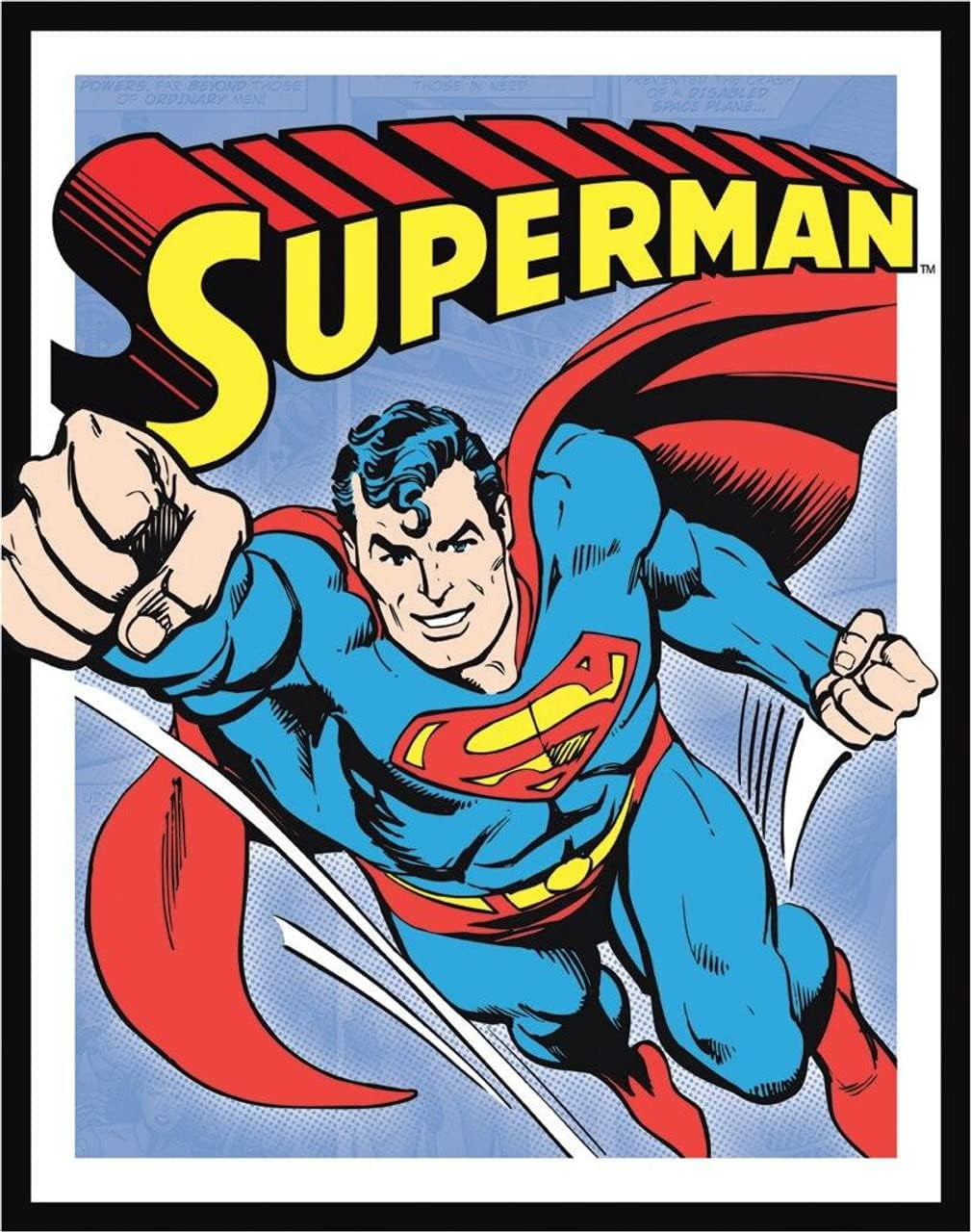 ASPORIC Superman Retro Panels Tin Sign - Nostalgic Vintage Metal Wall ...