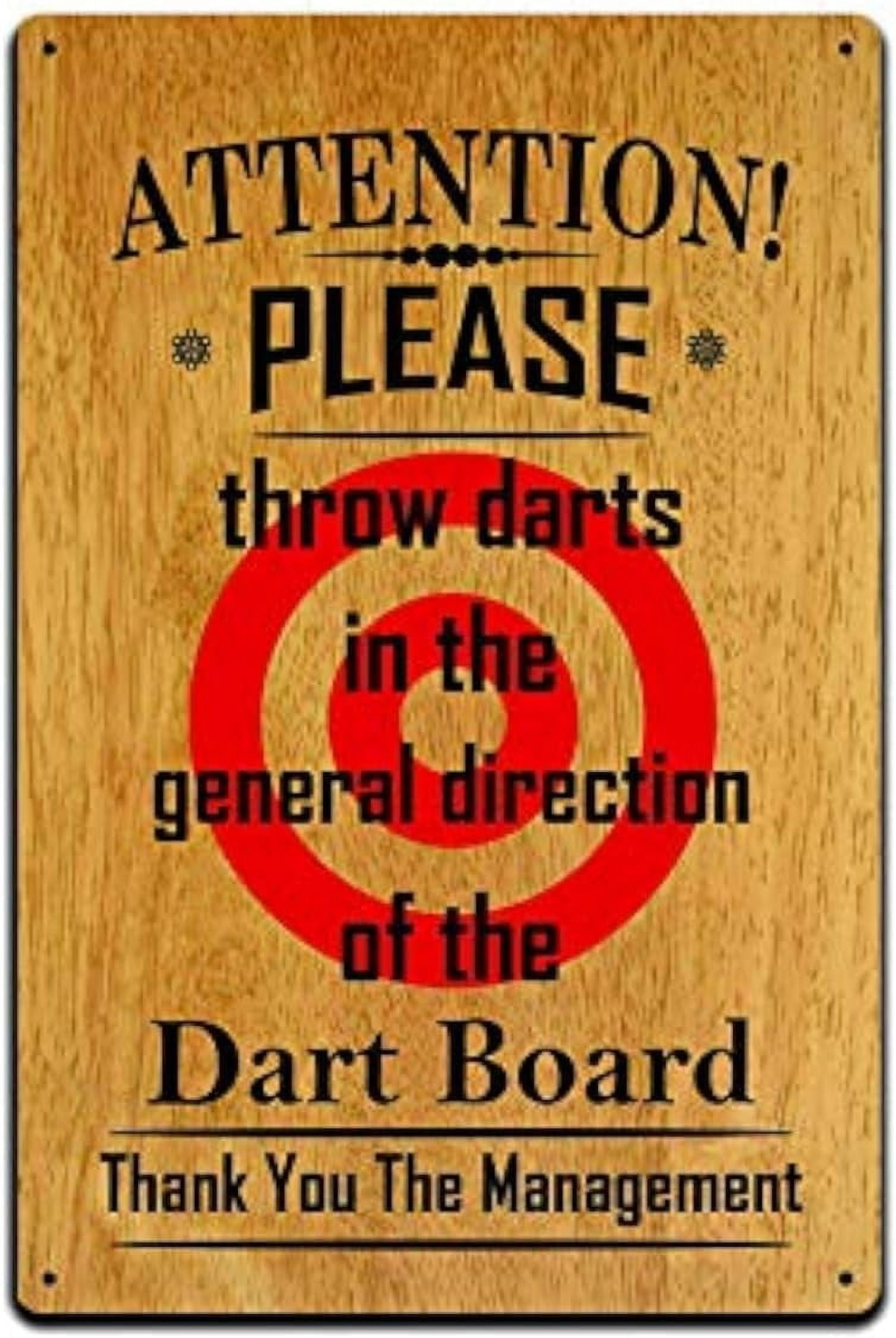 ASPORIC Tin Sign Man Cave Décor - Metal Signs 12 x 8 in. Attention ...