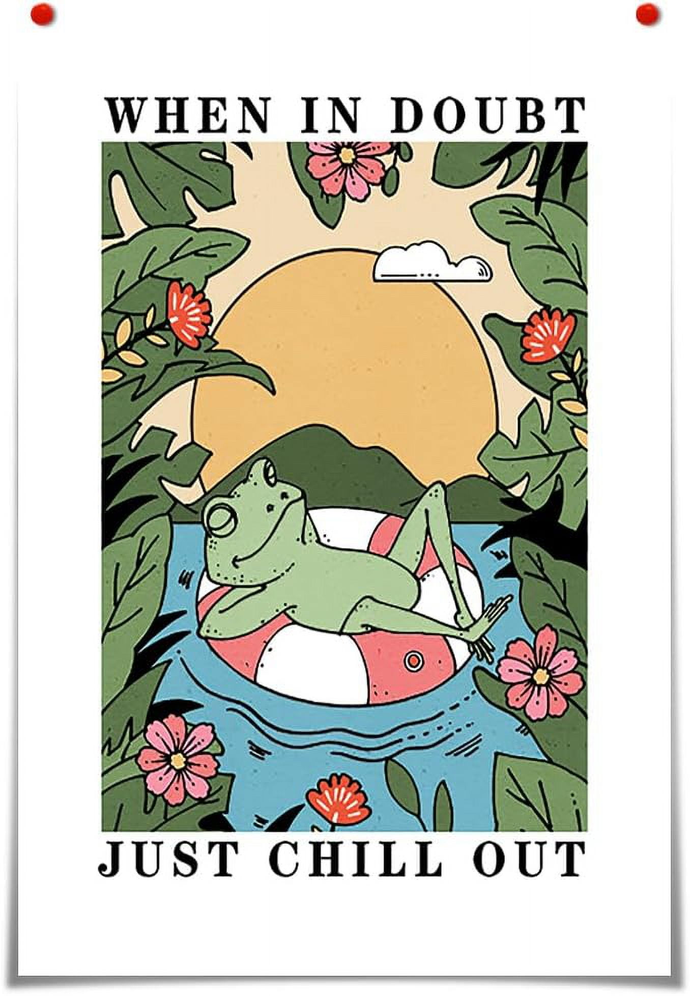 ASPORIC Together Until We Croak Canvas Wall Art Kawaii Frog Mushroom ...