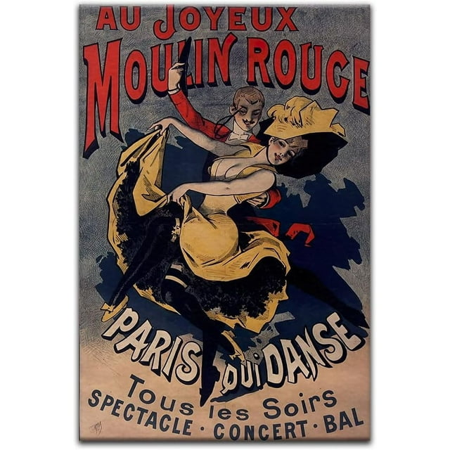ASPORIC Toulouse Lautrec Canvas Wall Art Master Art Print Moulin Rouge ...