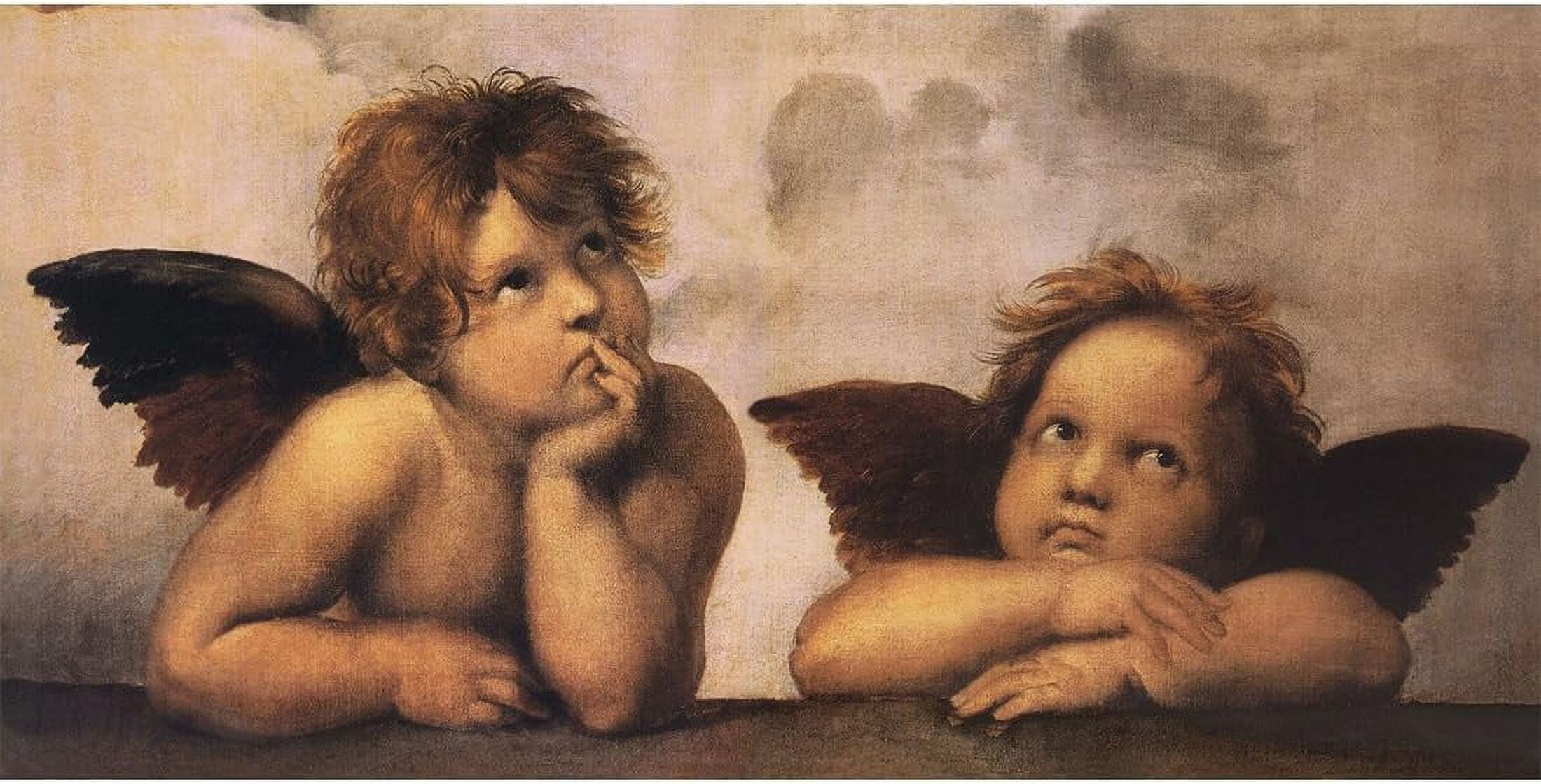 ASPORIC Two Angels Cherubs by Raphael Oil Painting Reproduction Giclee ...