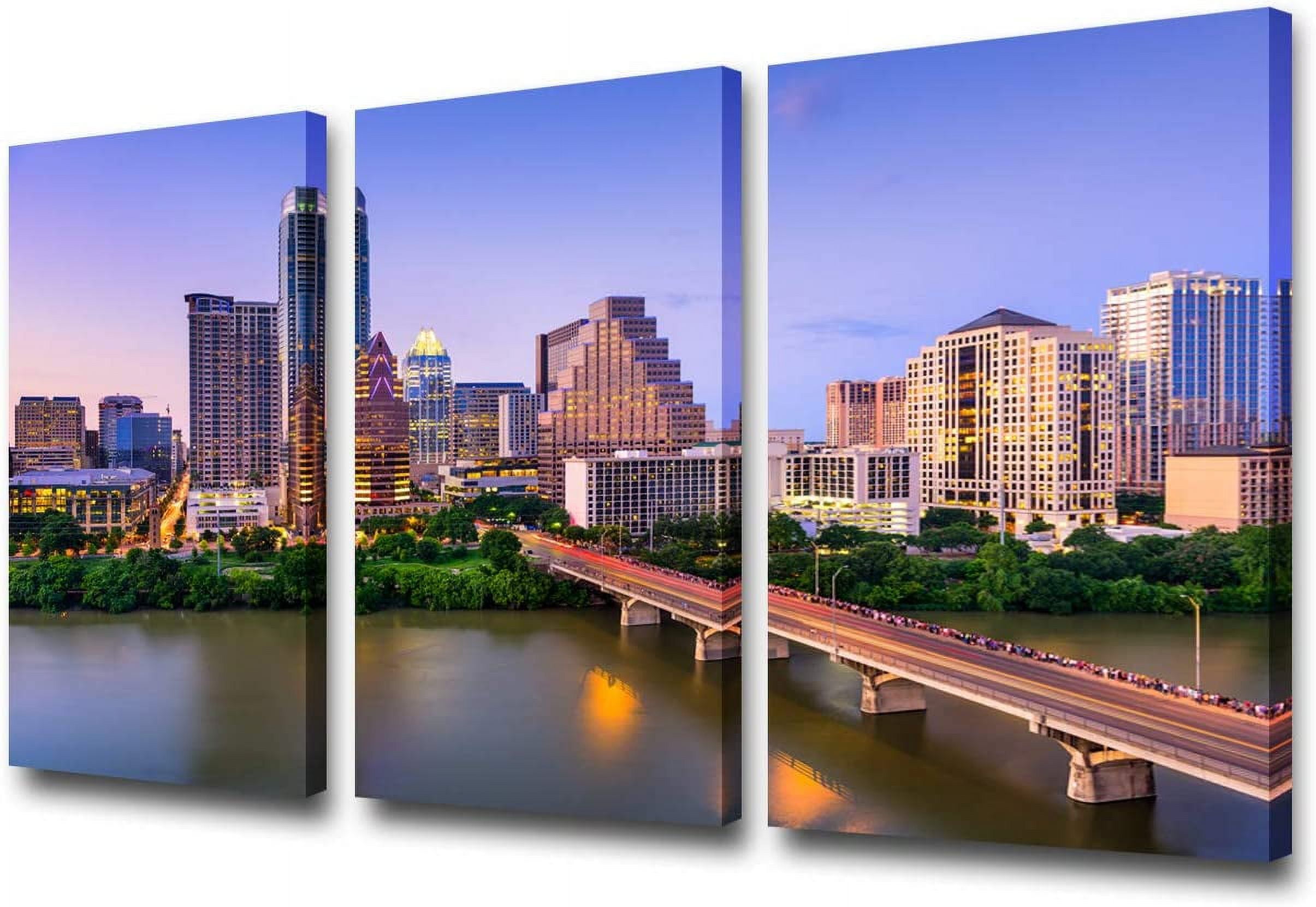 ASPORIC USA City Skyline Canvas Wall Art - Austin, Texas, USA Downtown ...