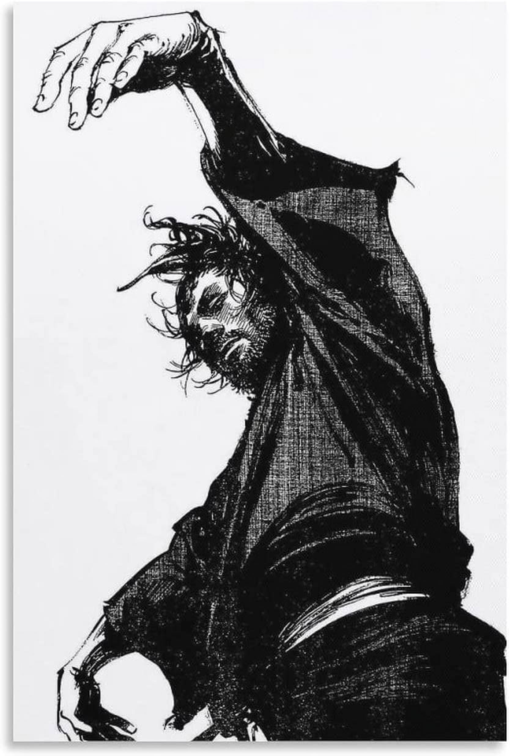 ASPORIC Vagabond Miyamoto Musashi Poster Canvas Wall Art Painting ...