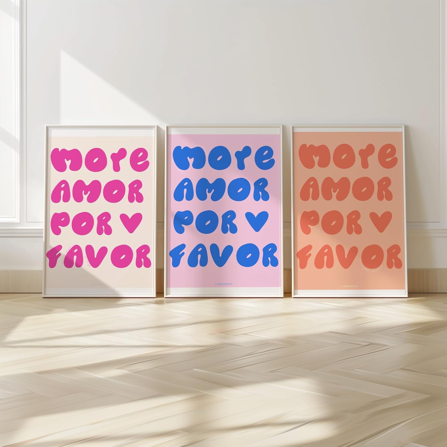 ASPORIC Valentines Day Decorations, 3 Aesthetic Posters Colorful ...