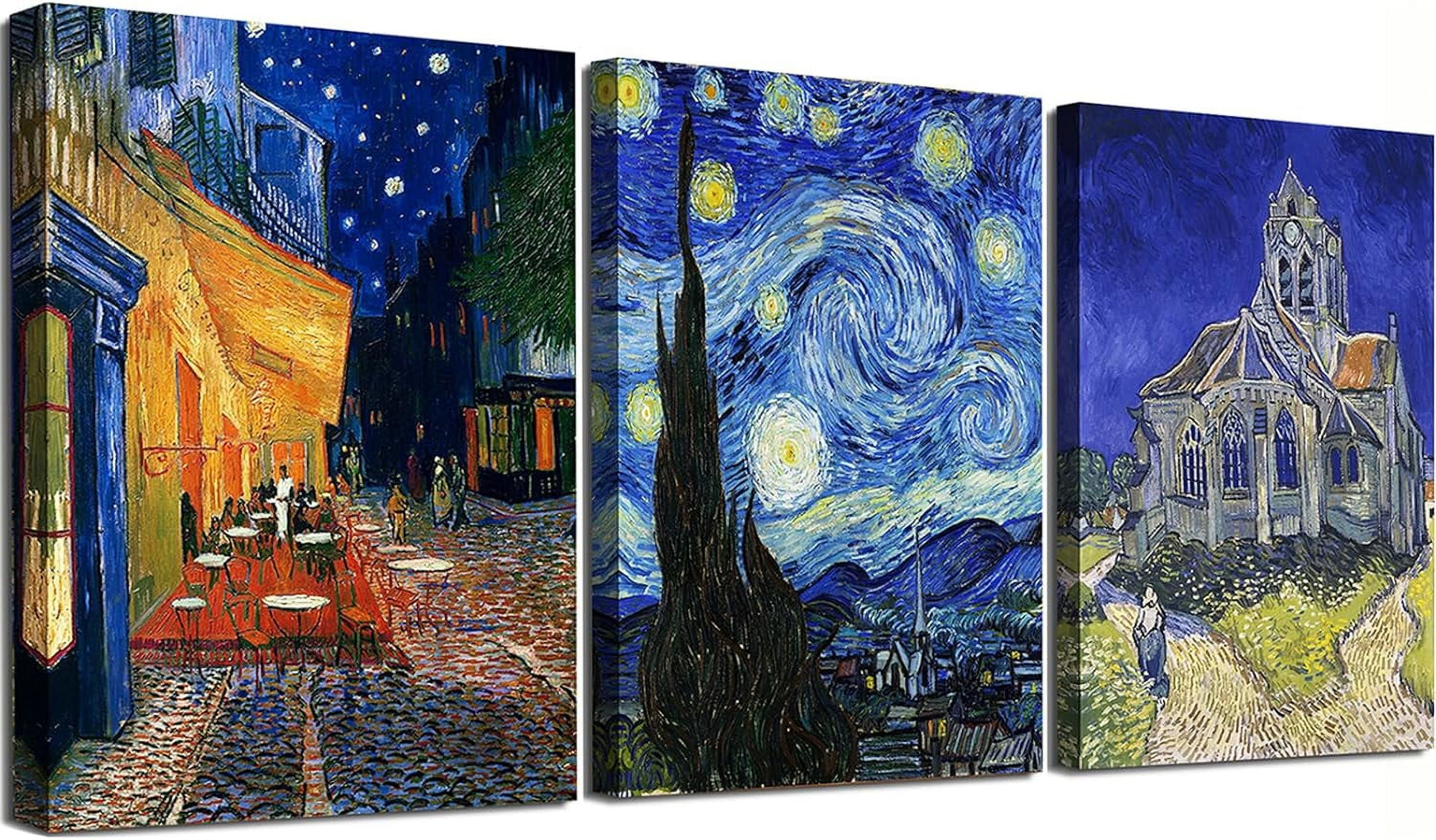 ASPORIC Vincent Van Gogh Canvas Wall Art Paintings, Famous Starry Night ...