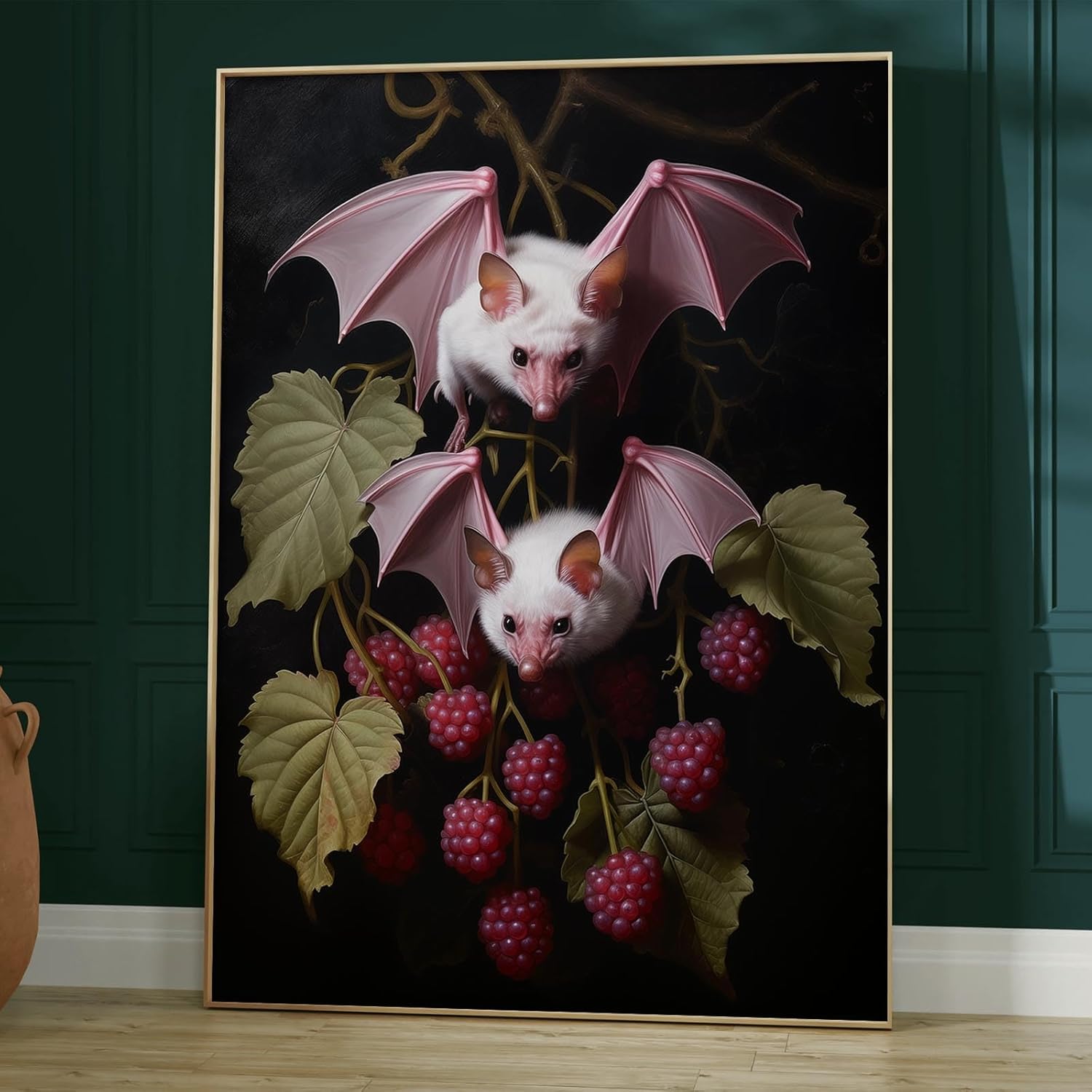 ASPORIC Vintage Bat Canvas Wall Art Gothic Bat Posters Dark Bat Canvas ...