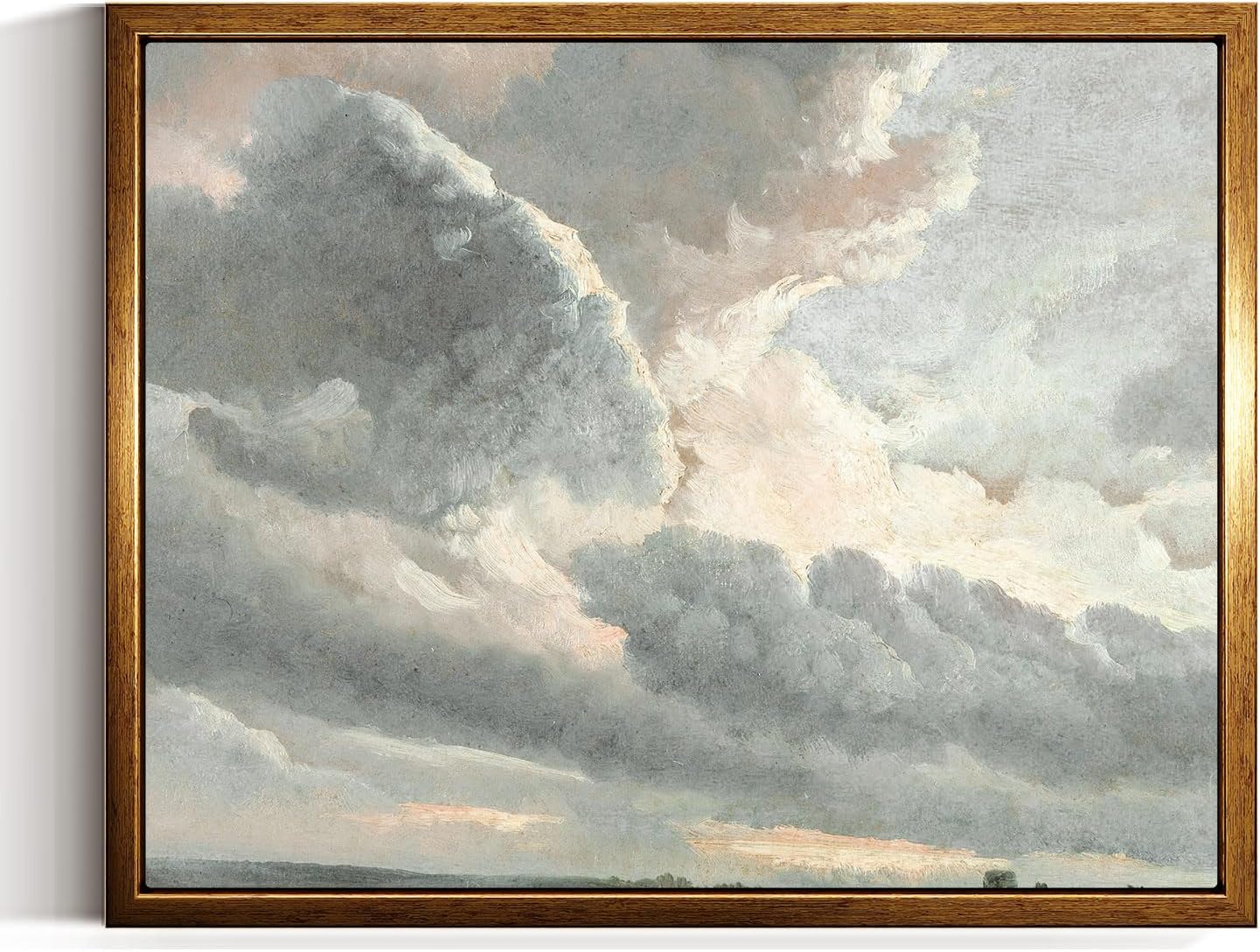 ASPORIC Vintage Canvas Wall Art Wildflower Field, Rustic Meadow with Flowers Vintage Floral ...