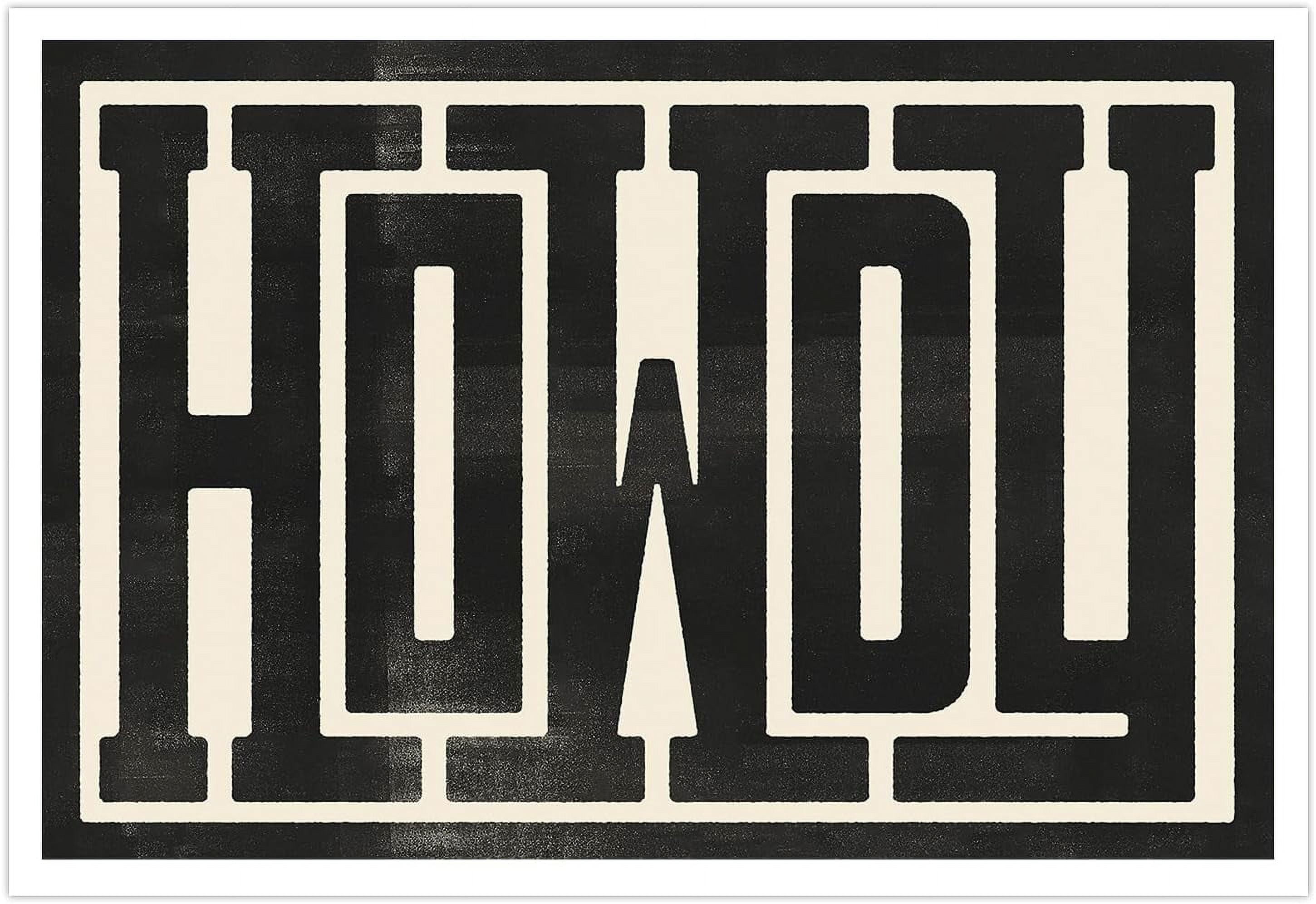ASPORIC Vintage Funky Wall Art Howdy Poster Southwestern Country Ranch ...