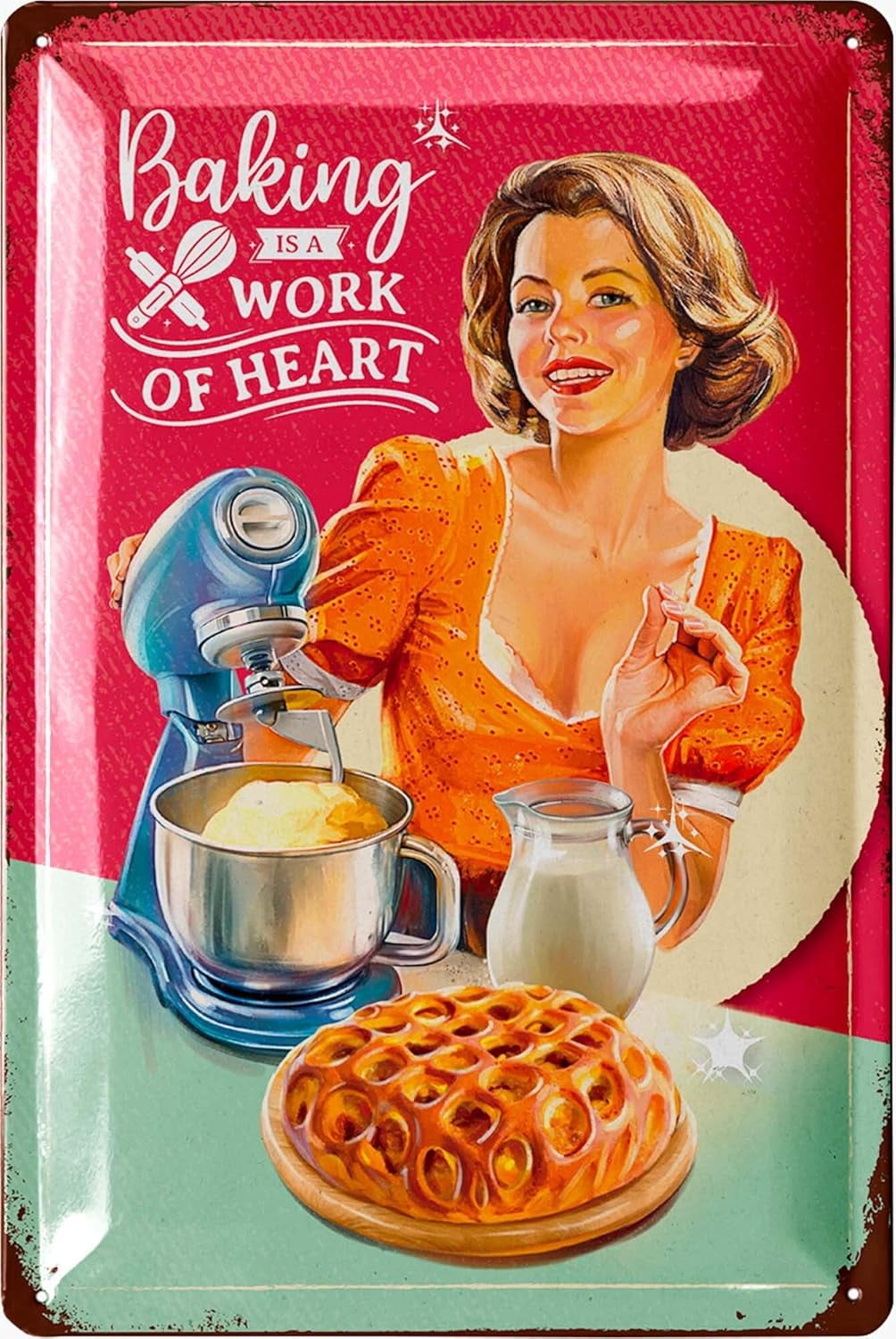 ASPORIC Vintage Tin Sign - Bakery Poster, Bake Shop Sign, Kitchen Retro Signs, Baking gift tins ...