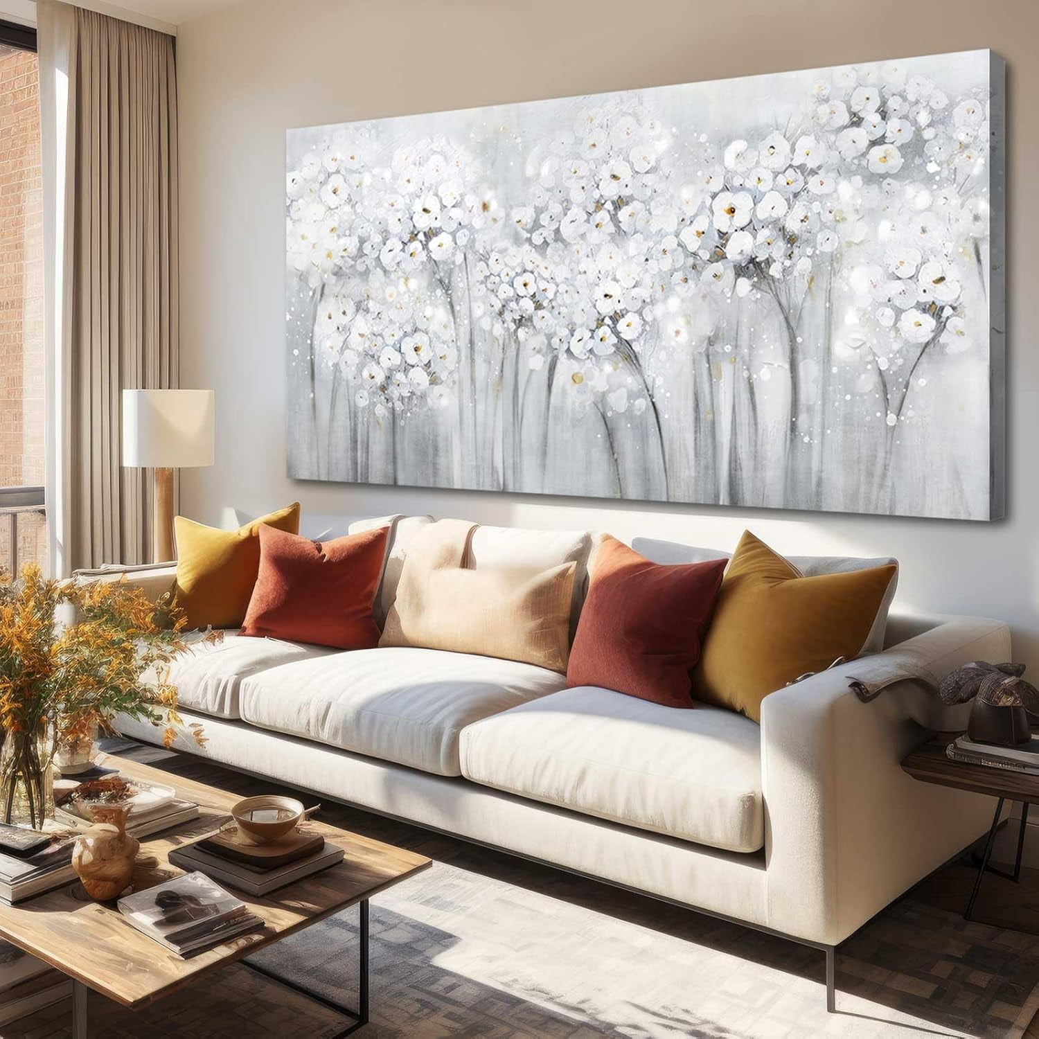 ASPORIC Wall Decor for Living Room Landscape Artwork Blossom Oil ...